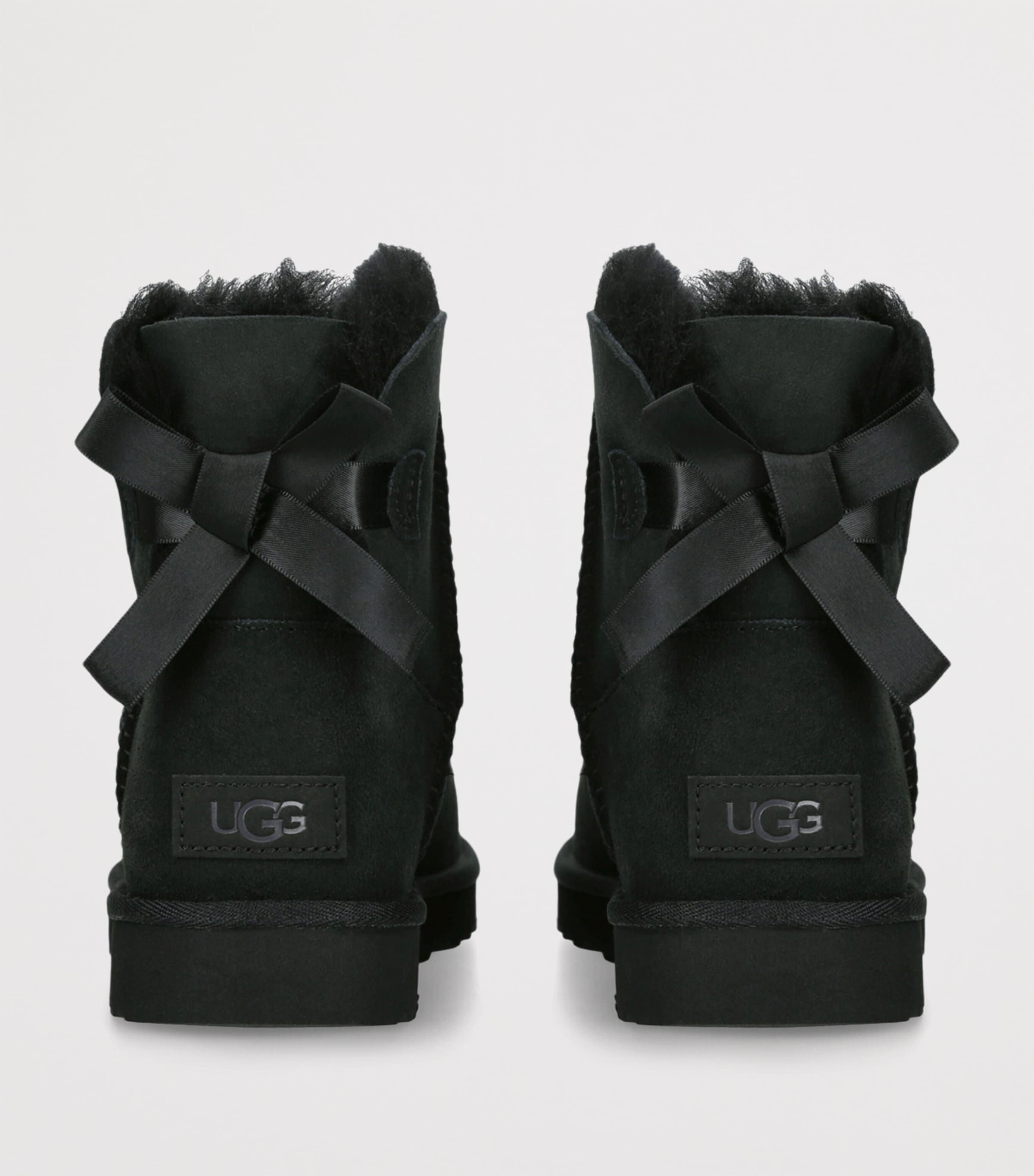 UGG Black Suede Mini Bailey Bow II | Harrods UK