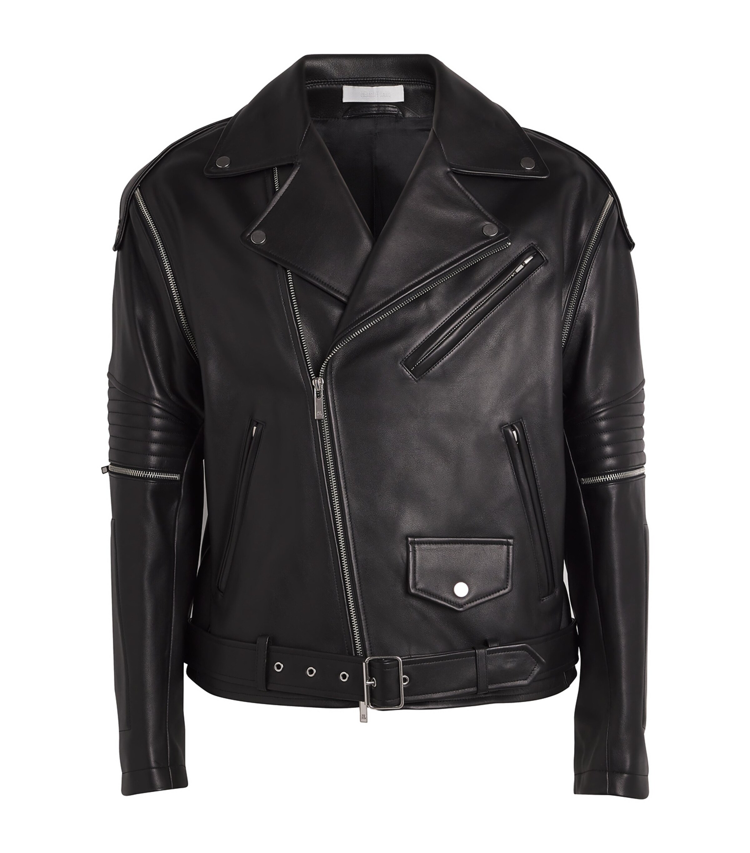 Helmut Lang Leather Zip-Off Arms Biker Jacket | Harrods US