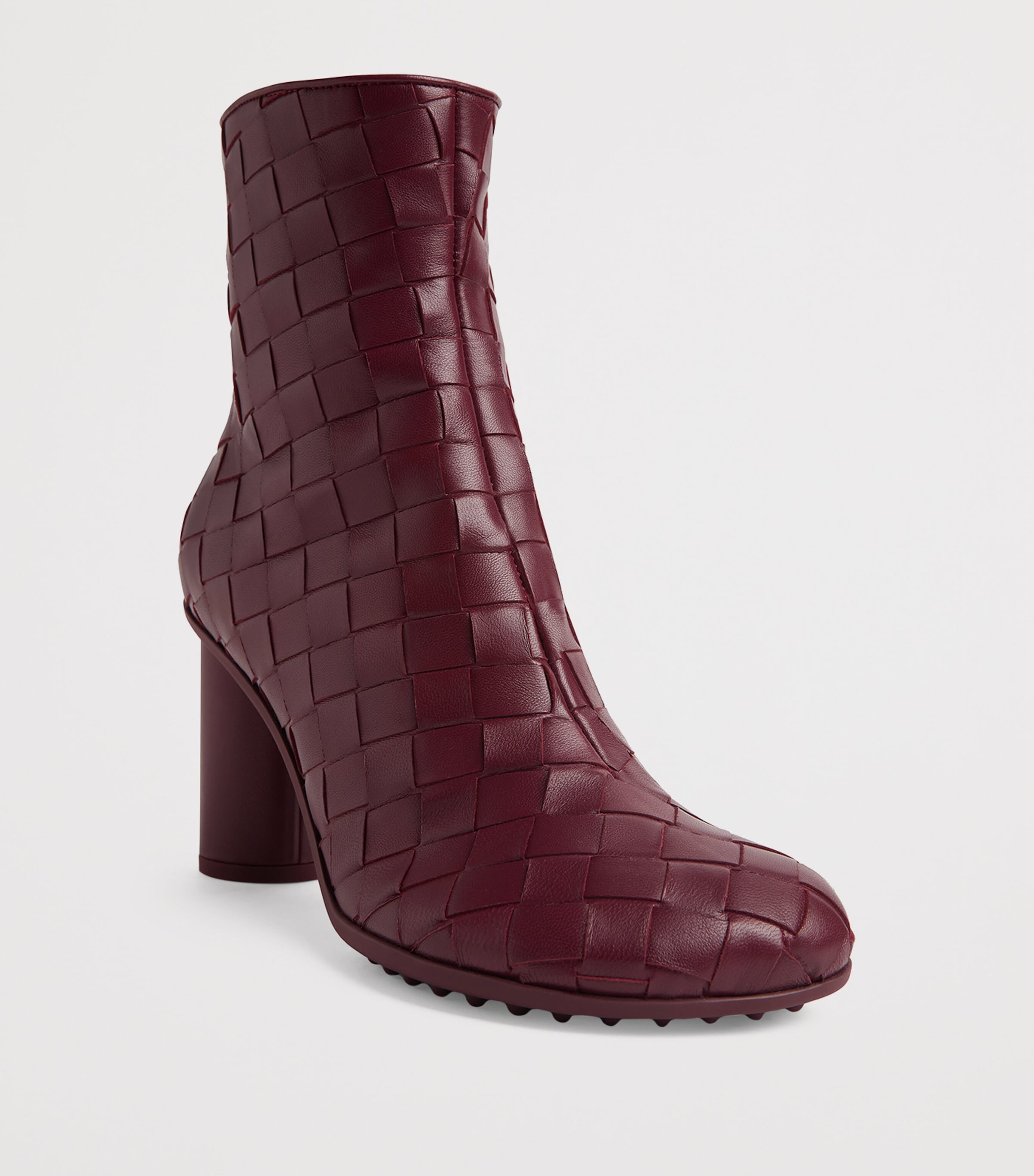 Bottega Veneta Red Leather Atomic Ankle Boots 75 | Harrods HK