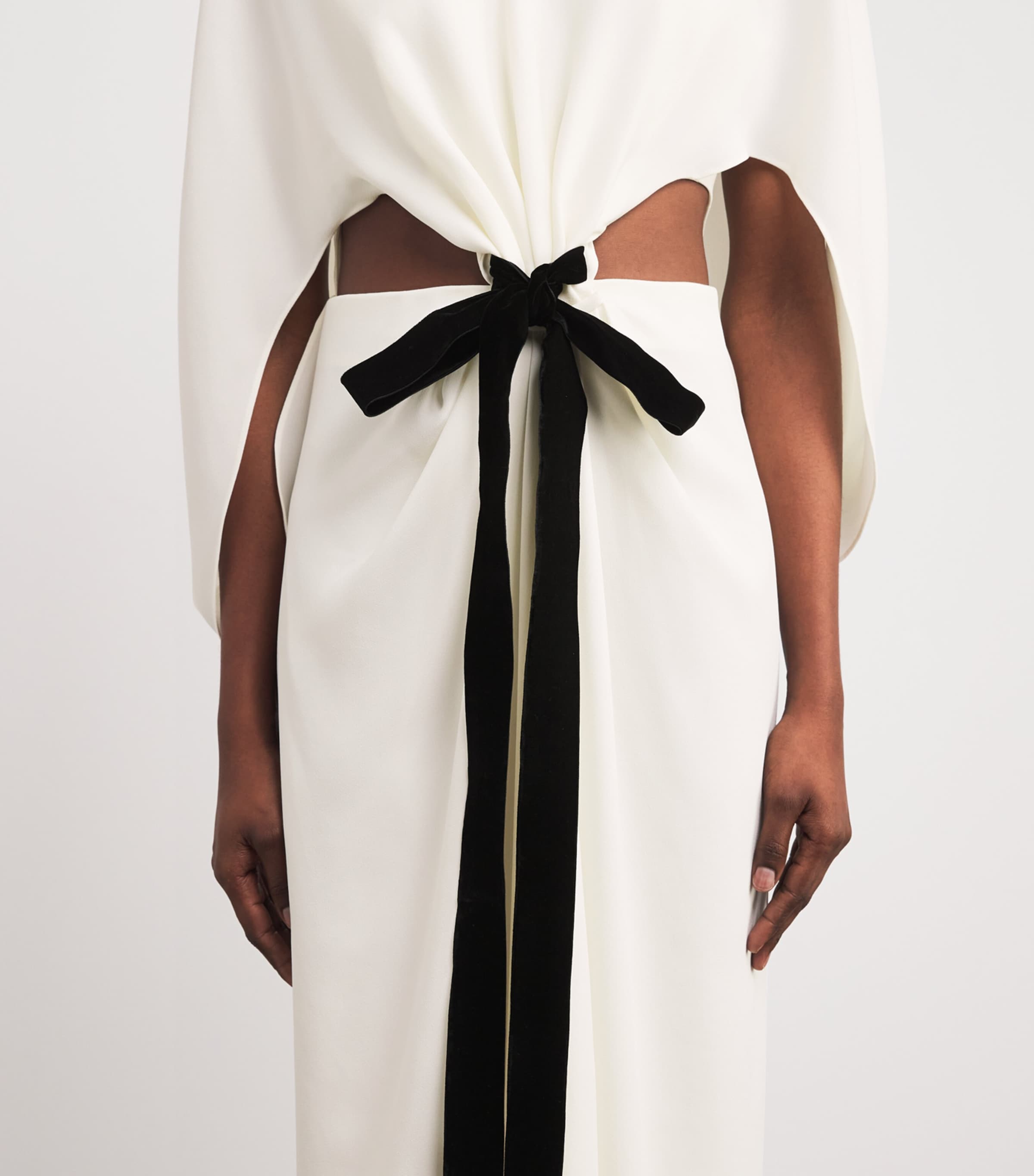 Simkhai Ivory Crepe Annette Cape Gown | Harrods NL