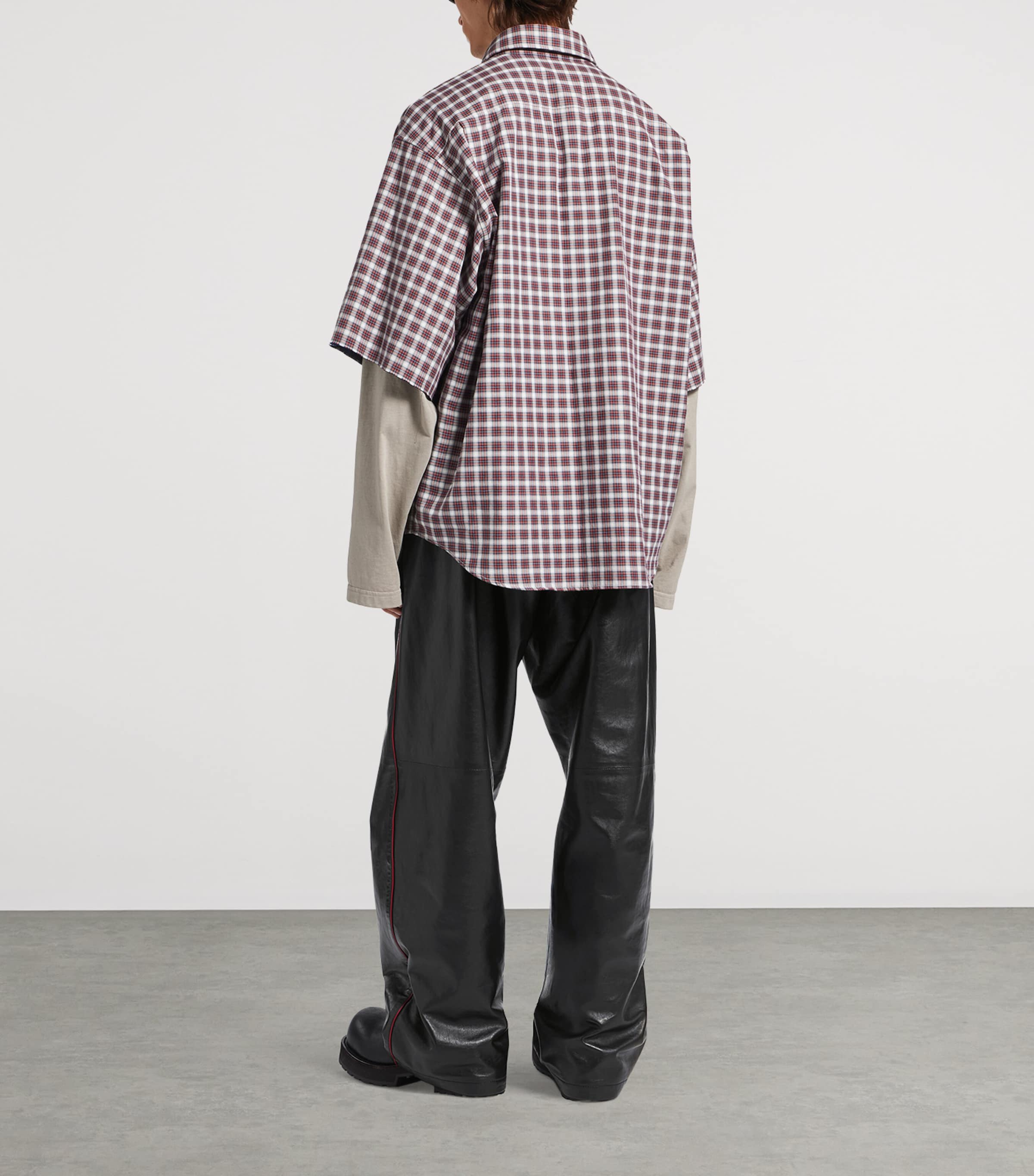 Balenciaga Pink Cotton Layered Wrong Sleeve Shirt | Harrods US