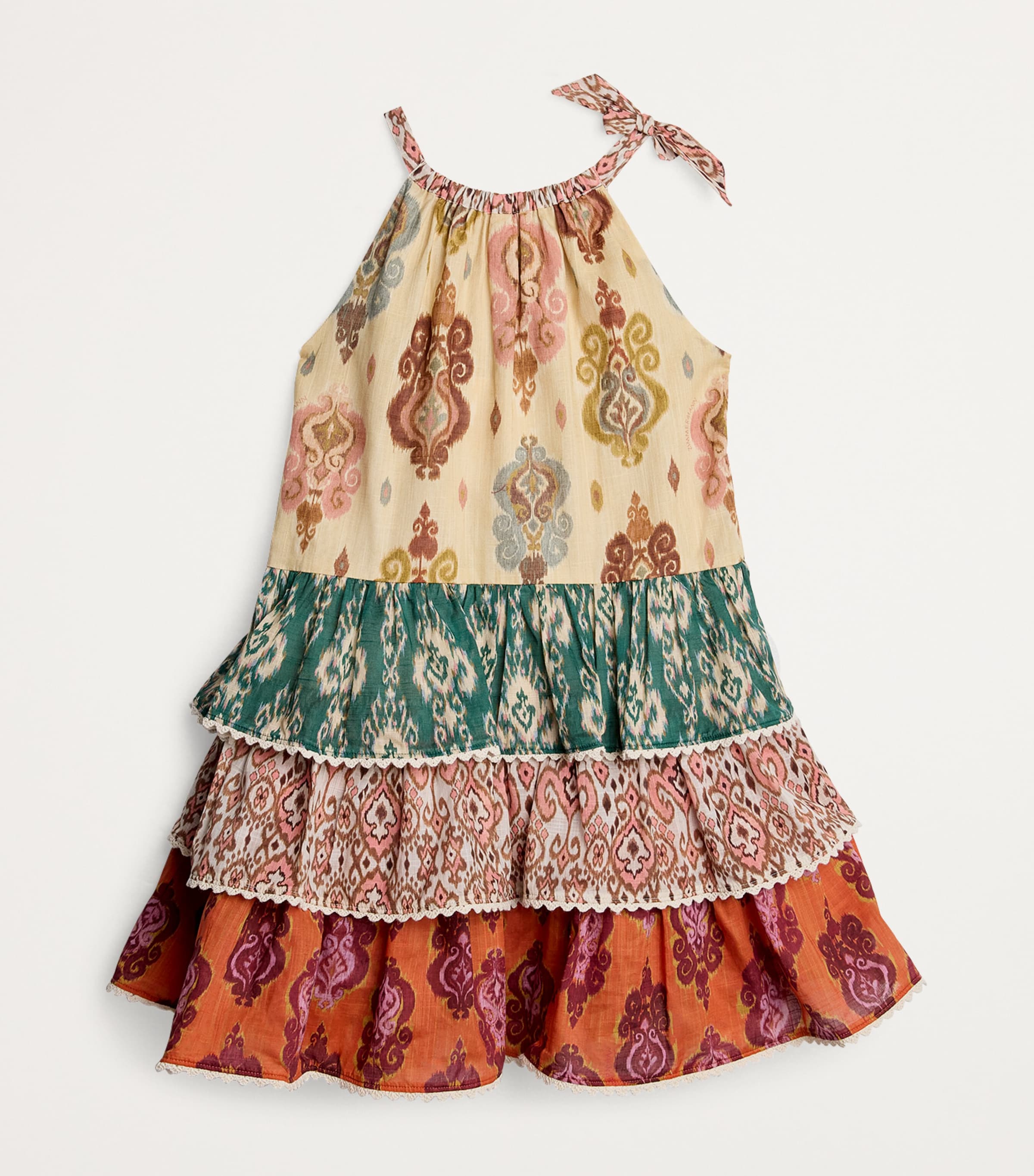 Zimmermann Kids Cotton Wylie Halterneck Tiered Dress (1-12 Years ...