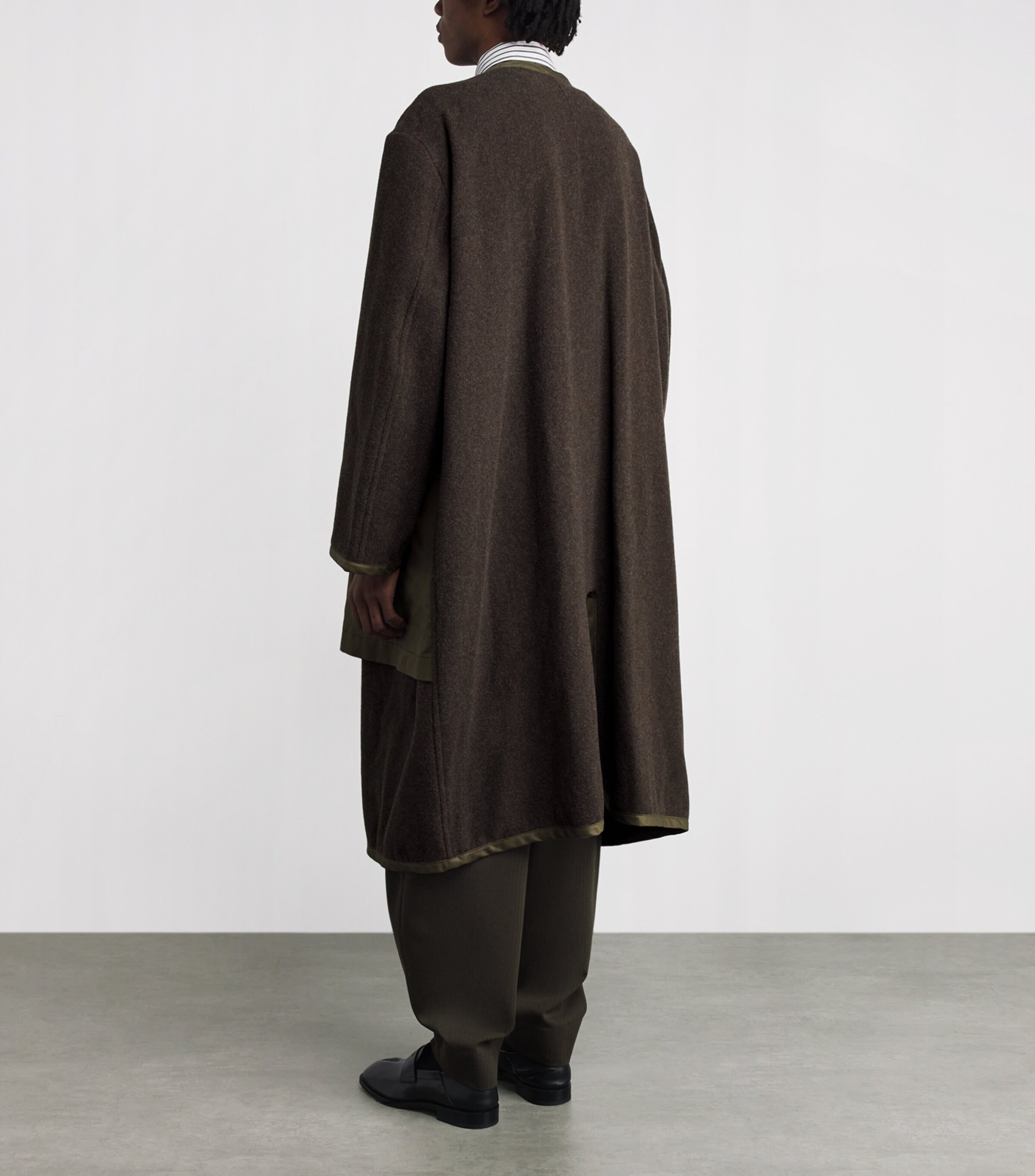 Comme Des Garçons Homme Plus Green Wool-Blend Layered Overcoat | Harrods AU