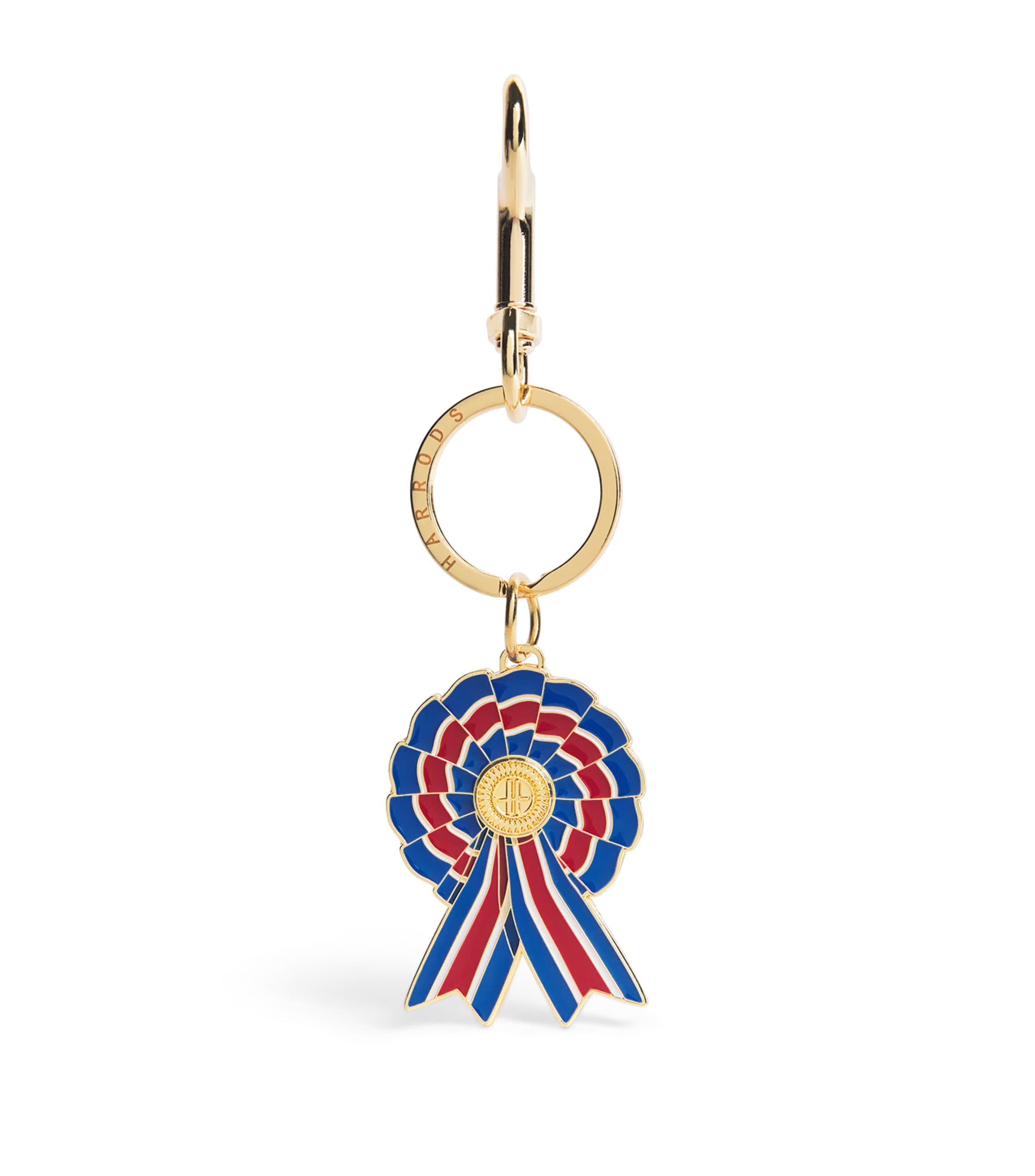Harrods Metal Rosette Keyring | Harrods UK