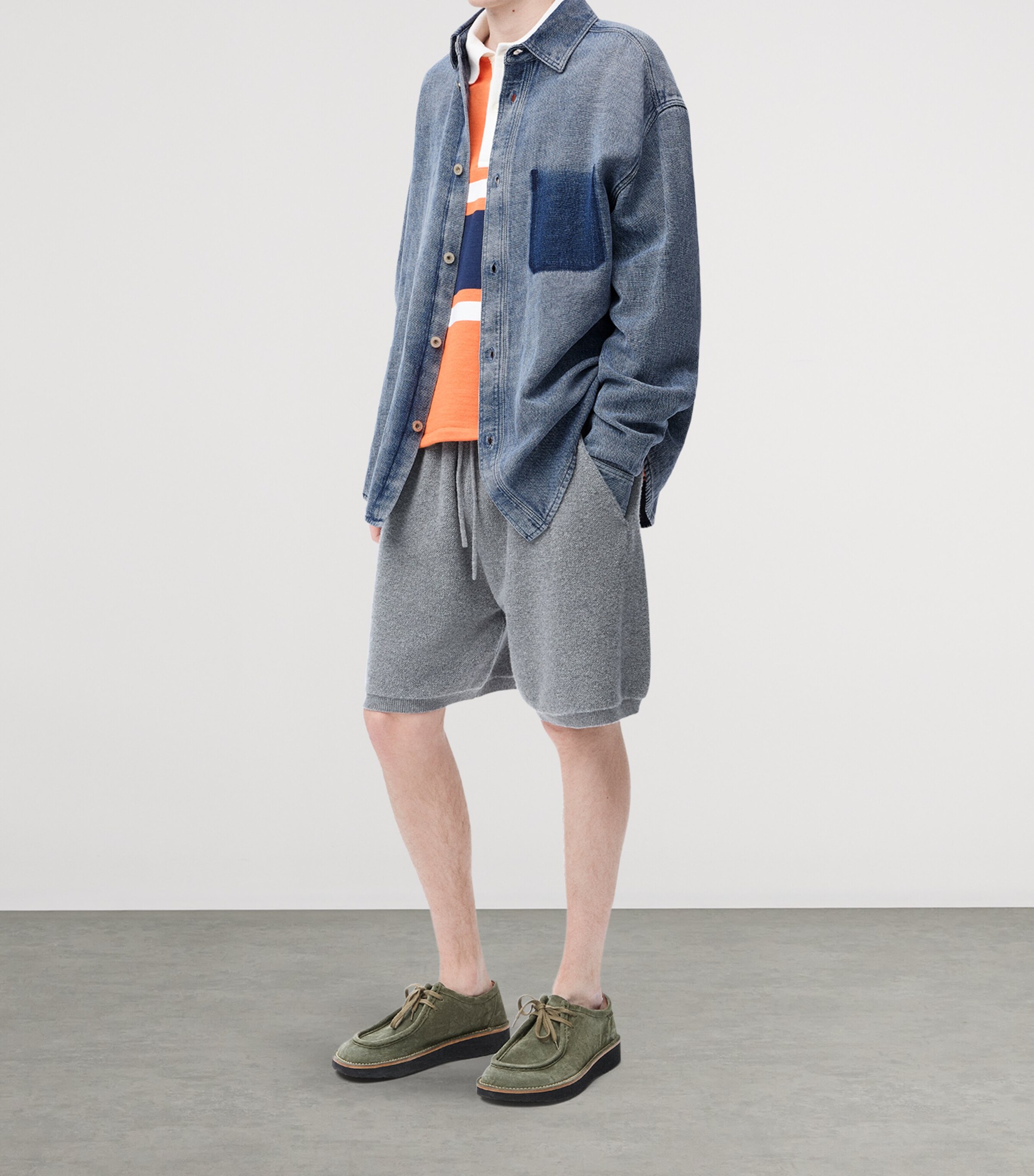 LOEWE Grey Linen-Cotton Shirt | Harrods AU
