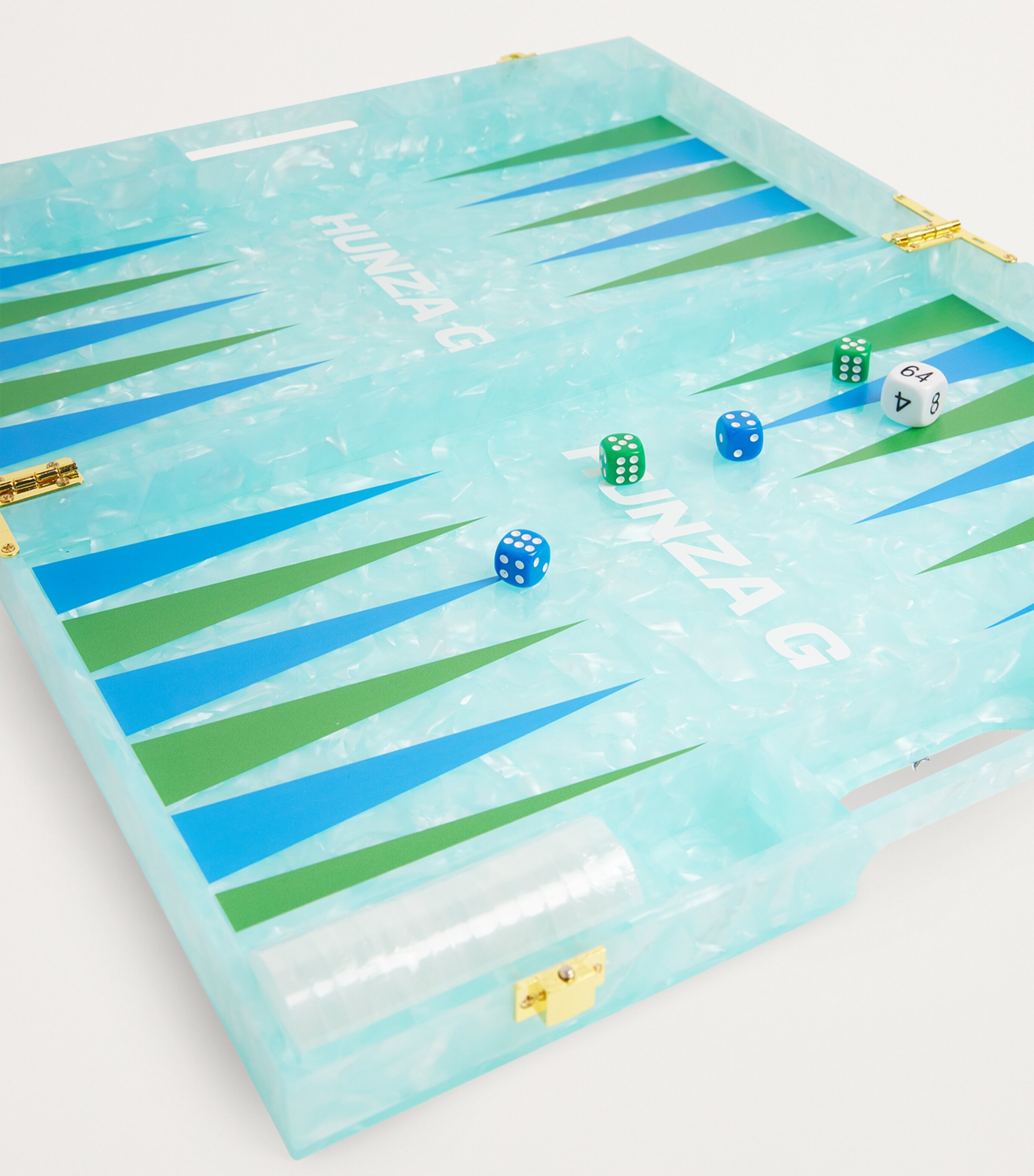 Hunza G Blue x Maison Games Backgammon Set | Harrods US
