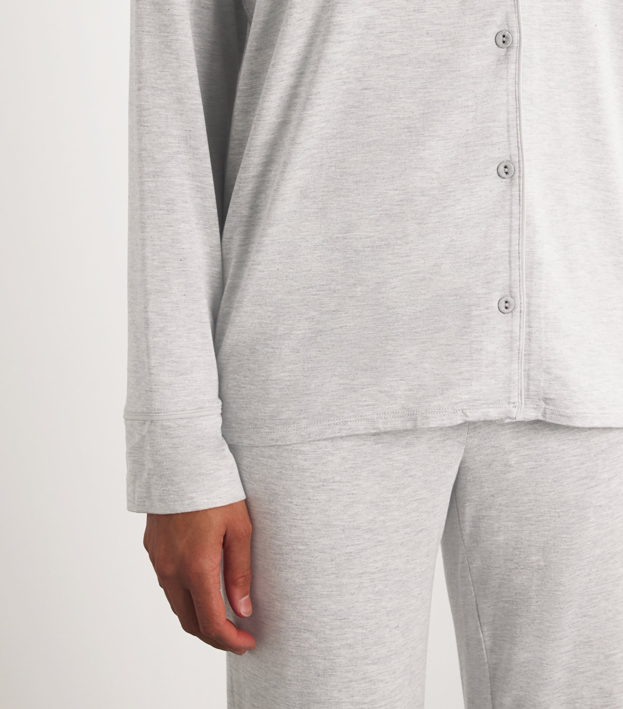 Skims Grey Sleep Long-Sleeve Pyjama Set | Harrods UK