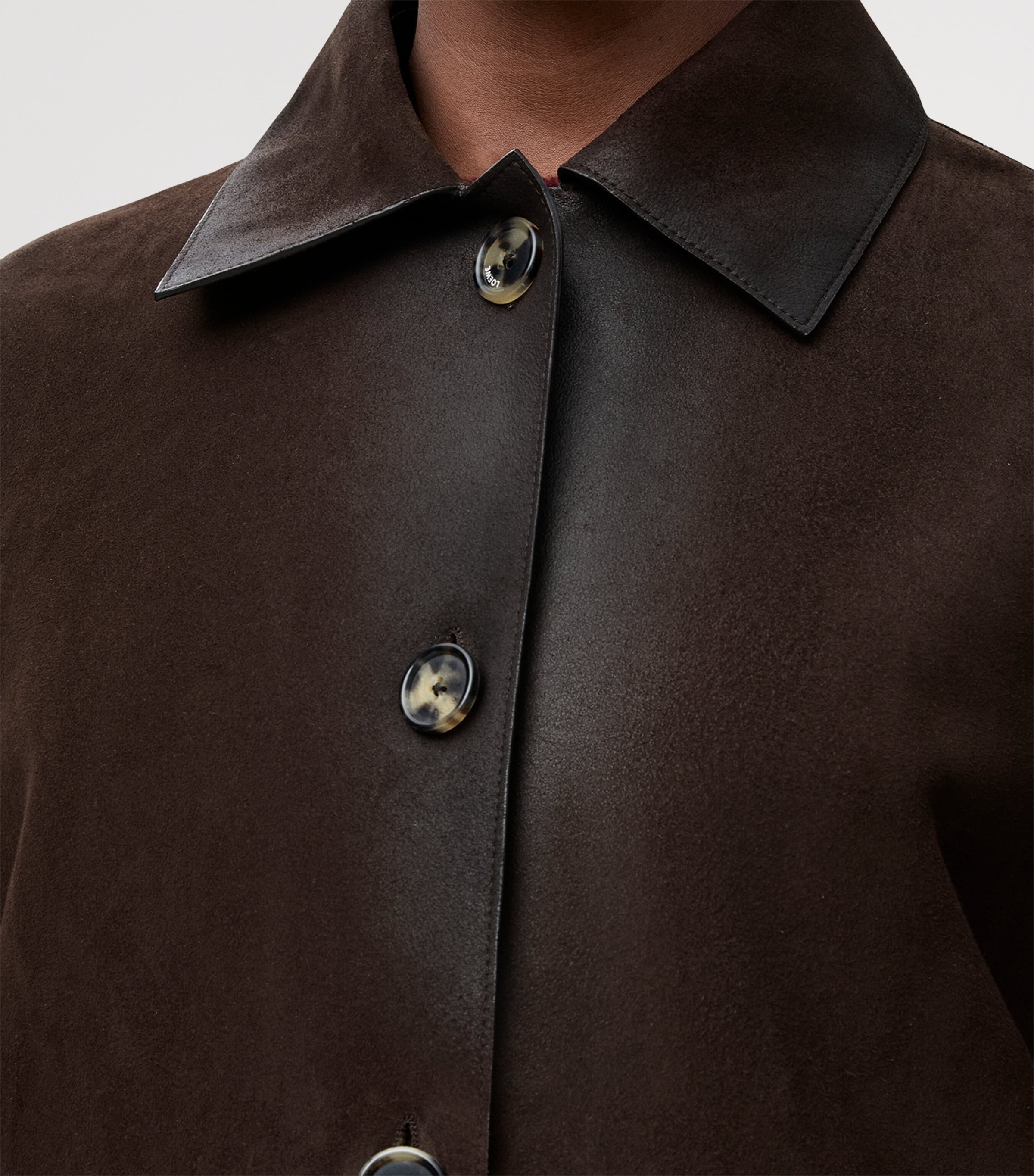 LOEWE Brown Lambskin Turn-Up Jacket | Harrods NL