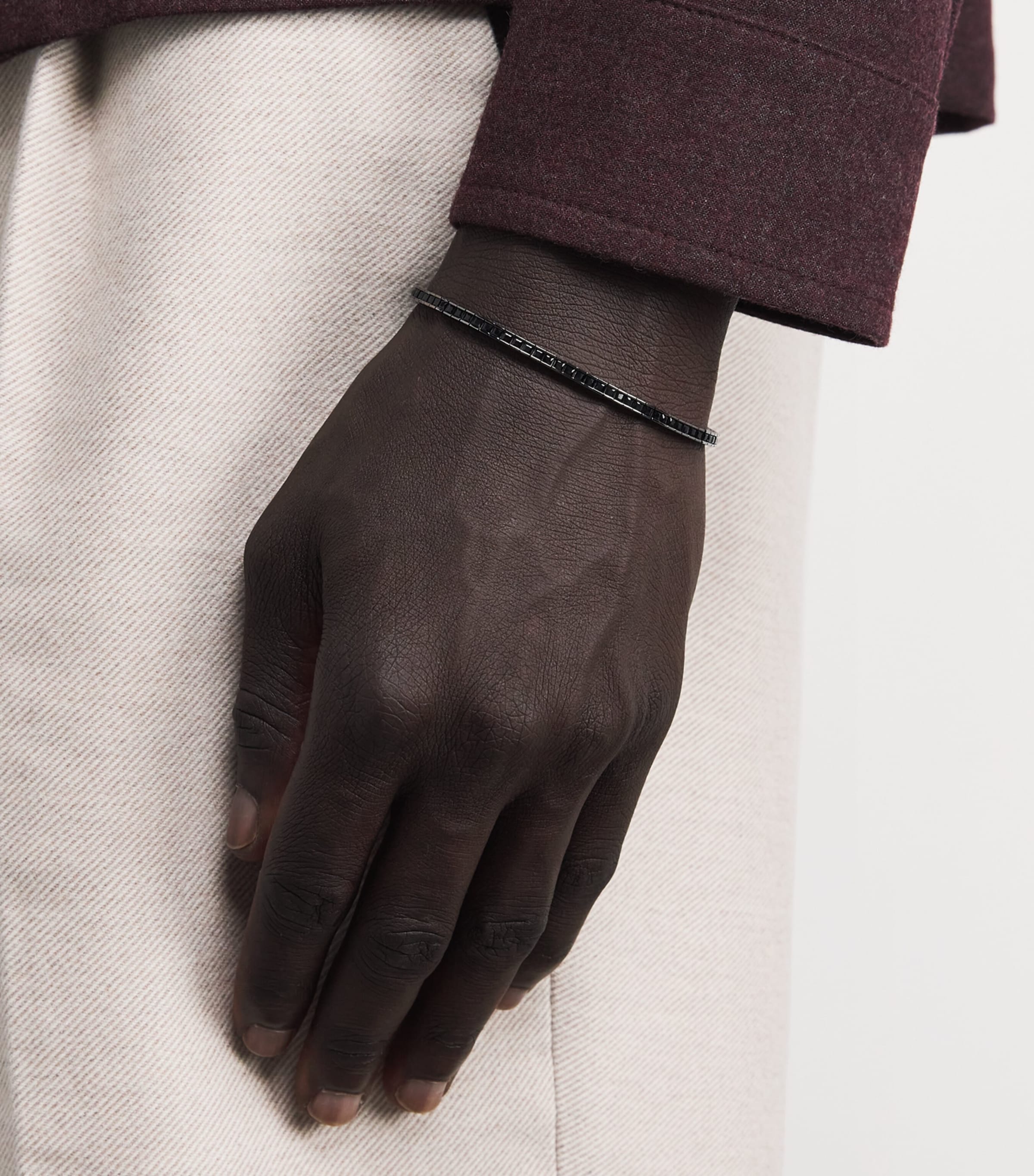 Tateossian Sterling Silver and Nano Stones Quadro Tennis Bracelet ...