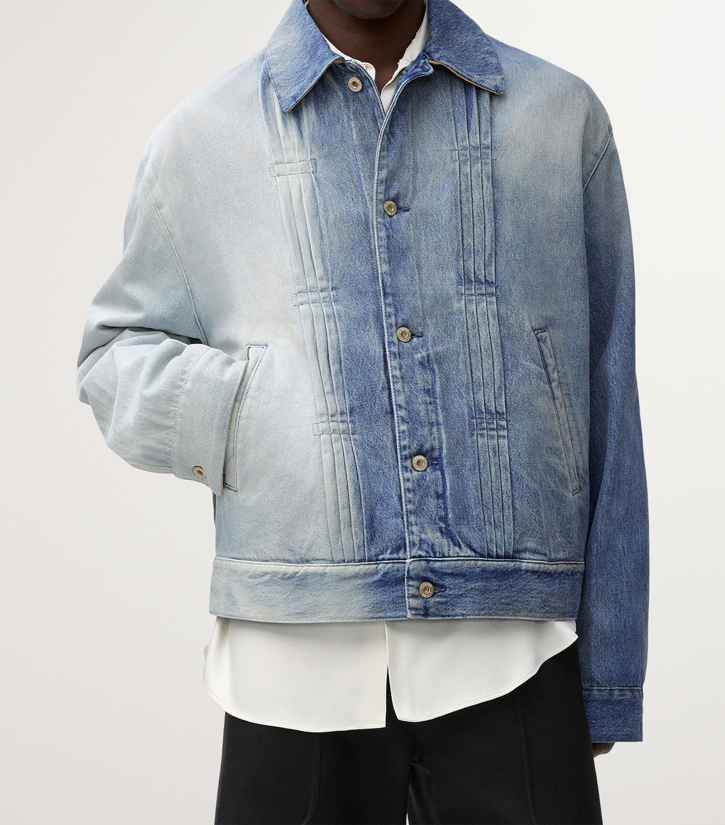 LOEWE Acid-Wash Denim Jacket | Harrods UK