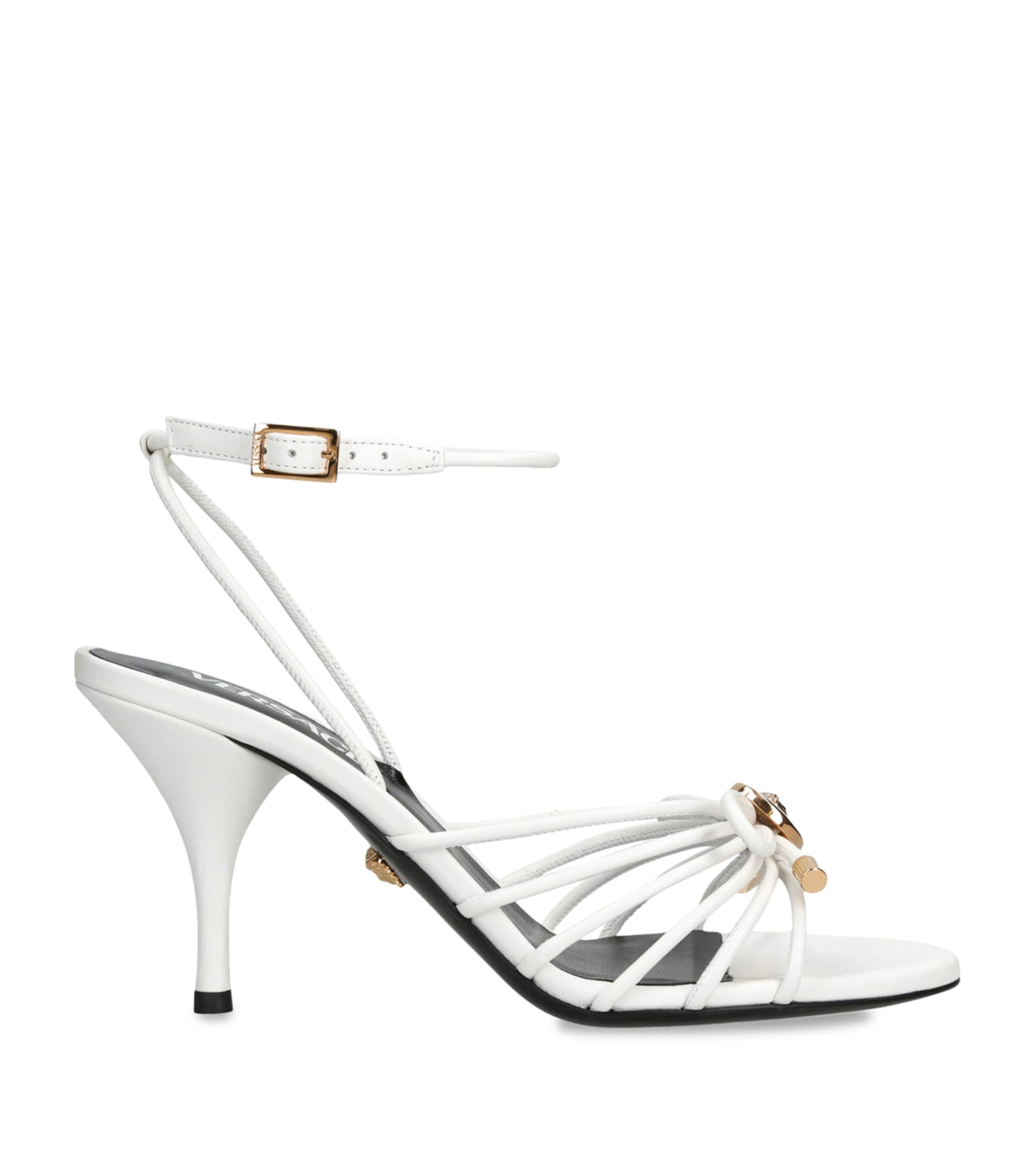 Versace White Leather Opera Bow Sandals 85 | Harrods UK