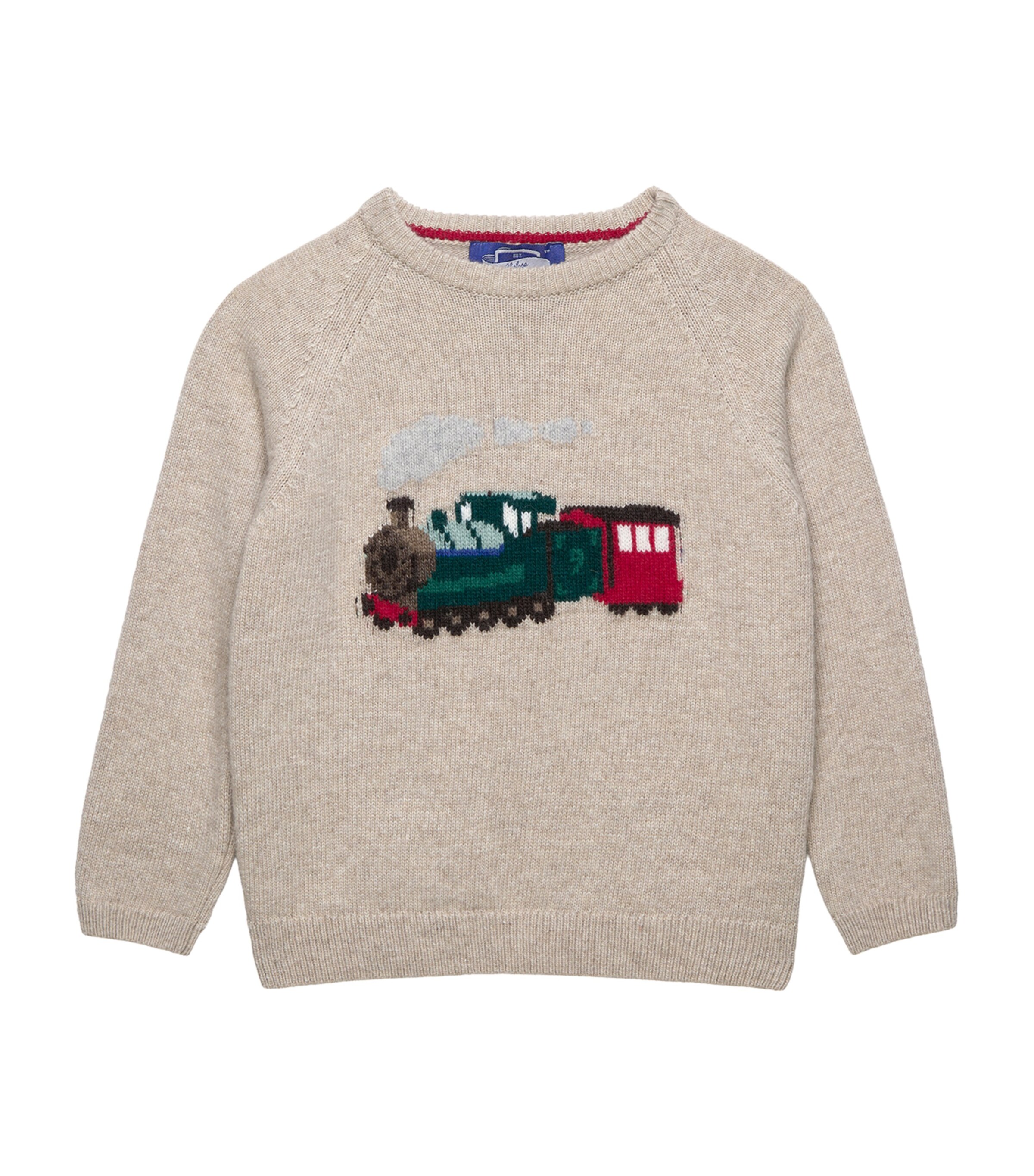 Trotters Beige Steam Train Sweater (6-11 Years) | Harrods NZ