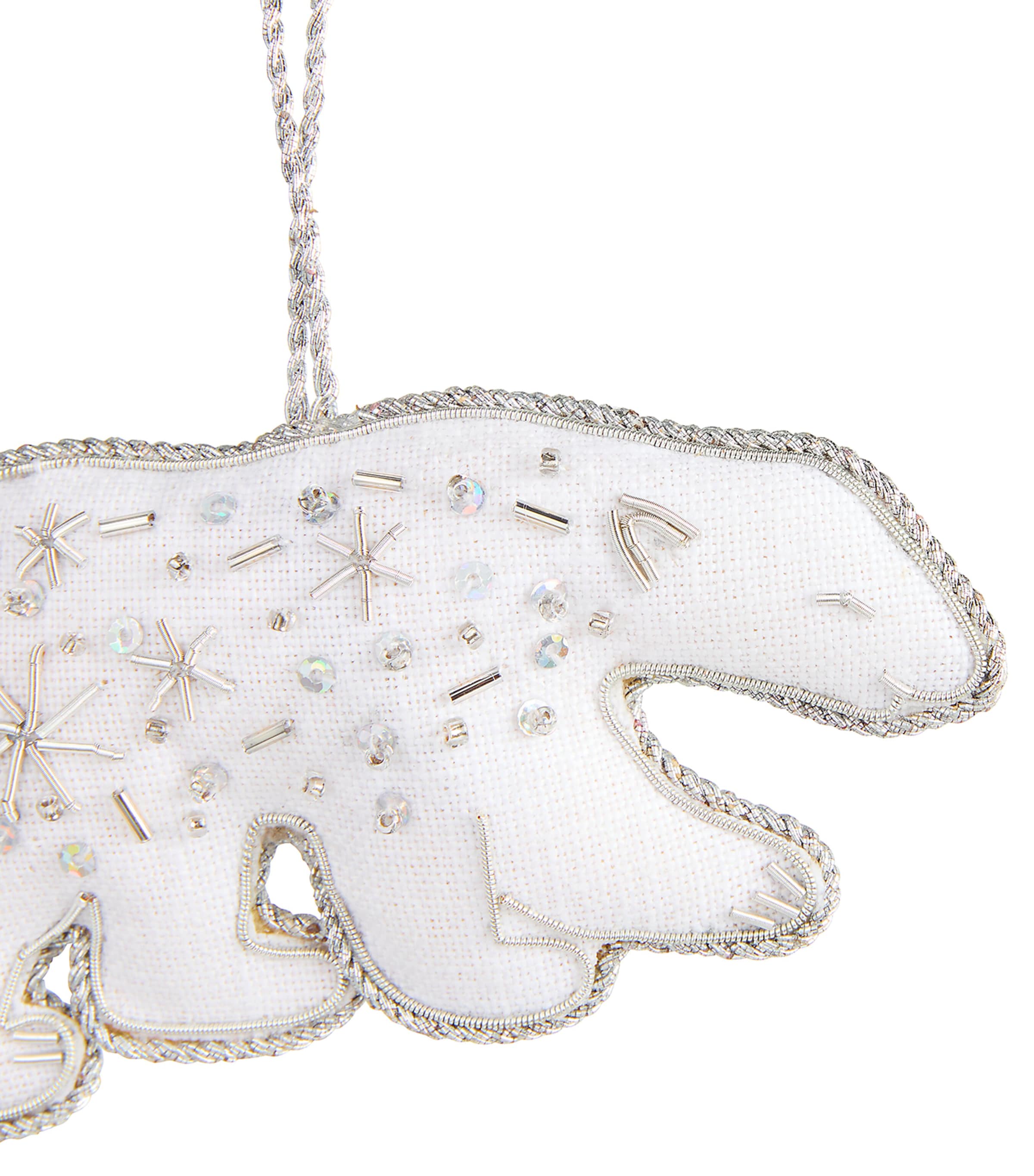 Katie Larmour White Embellished Polar Bear Tree Decoration | Harrods CA