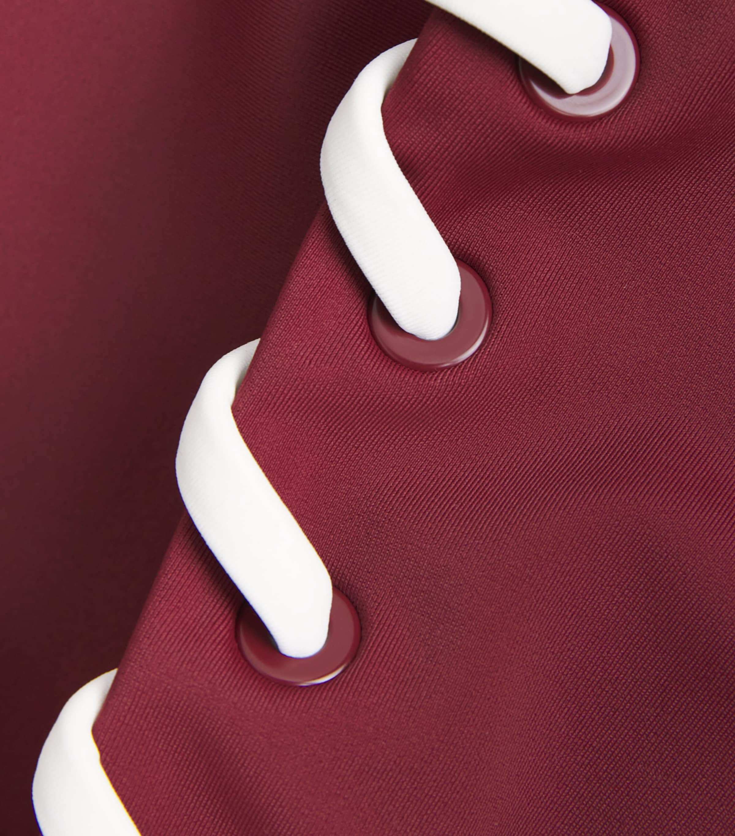 Simkhai Burgundy Milou High-Waisted Bikini Bottom | Harrods US