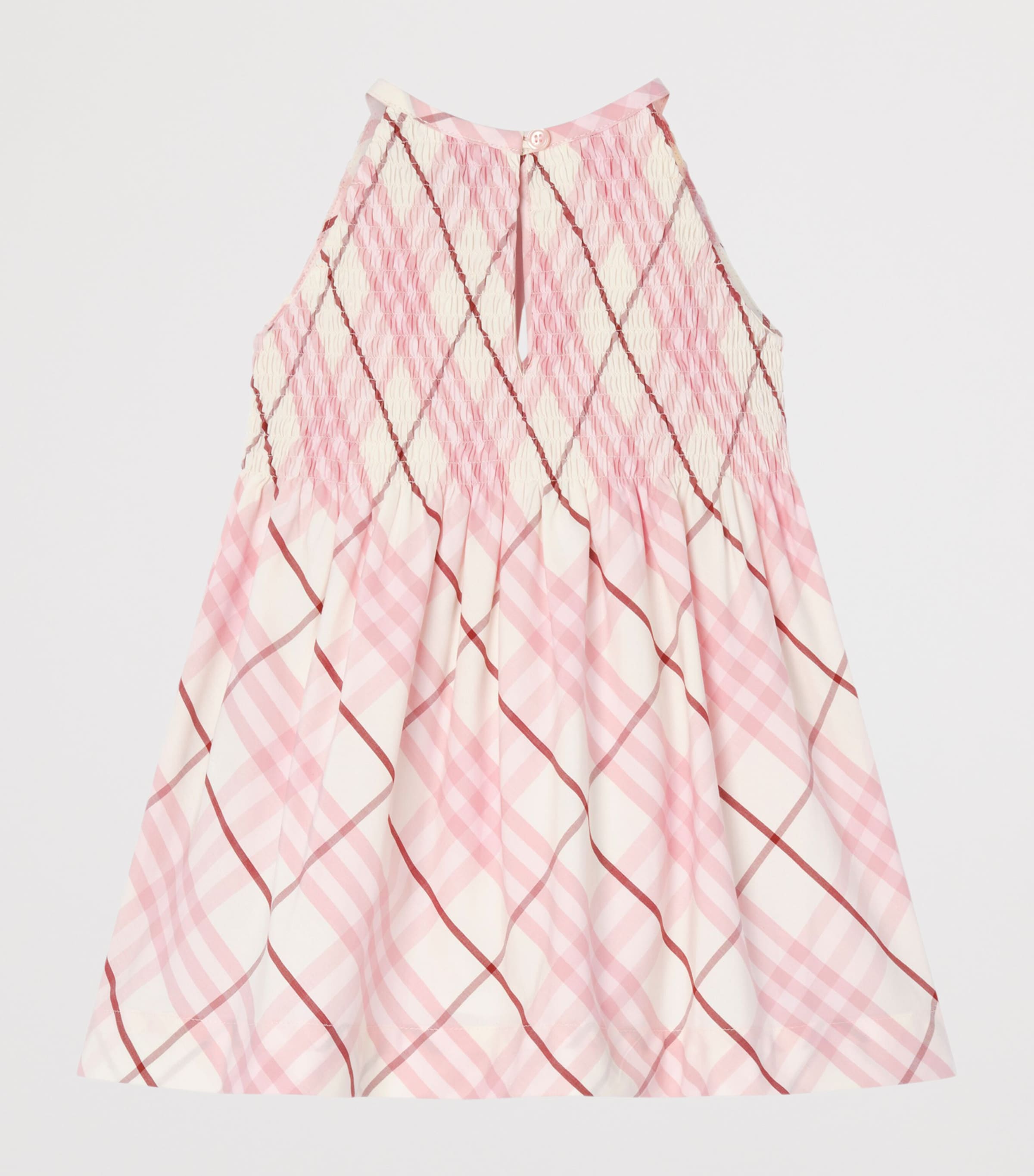 Burberry Kids Pink Cotton Check Sleeveless Dress (6-36 Months) | Harrods UK