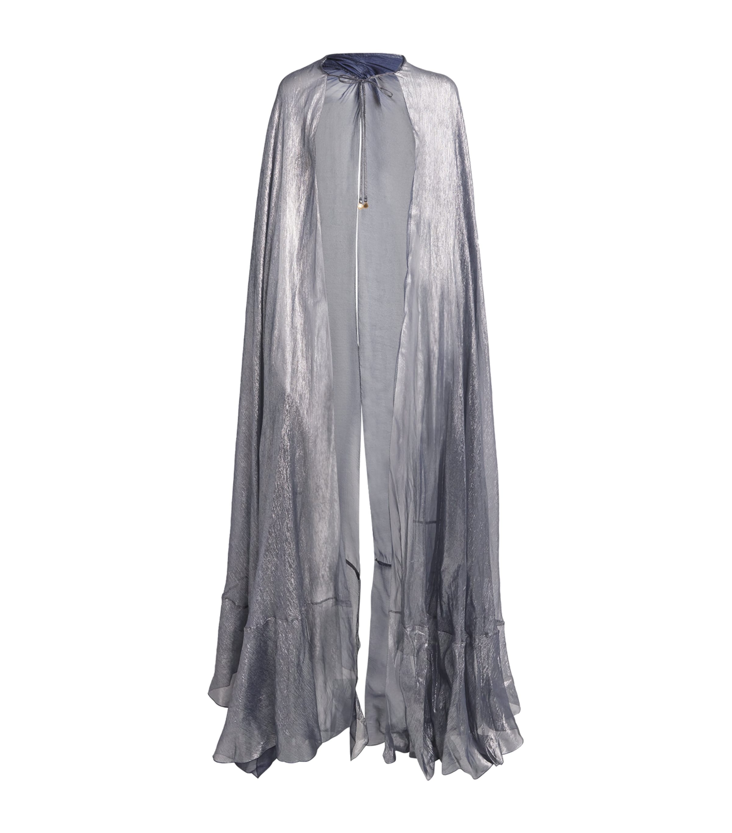 Maria Lucia Hohan Grey Silk Celestina Cape | Harrods AU