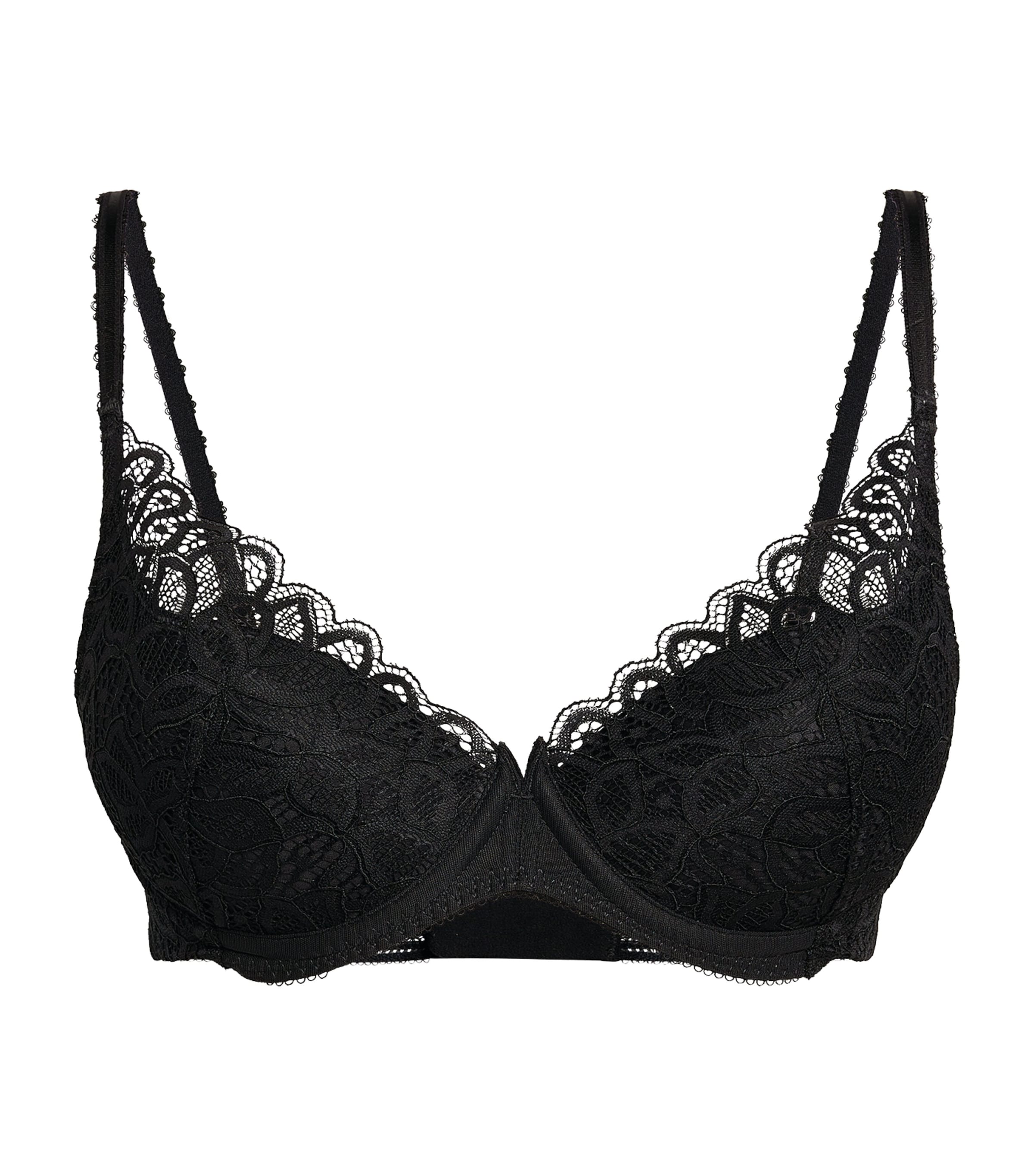 Wacoal Black Raffine Plunge Bra | Harrods US