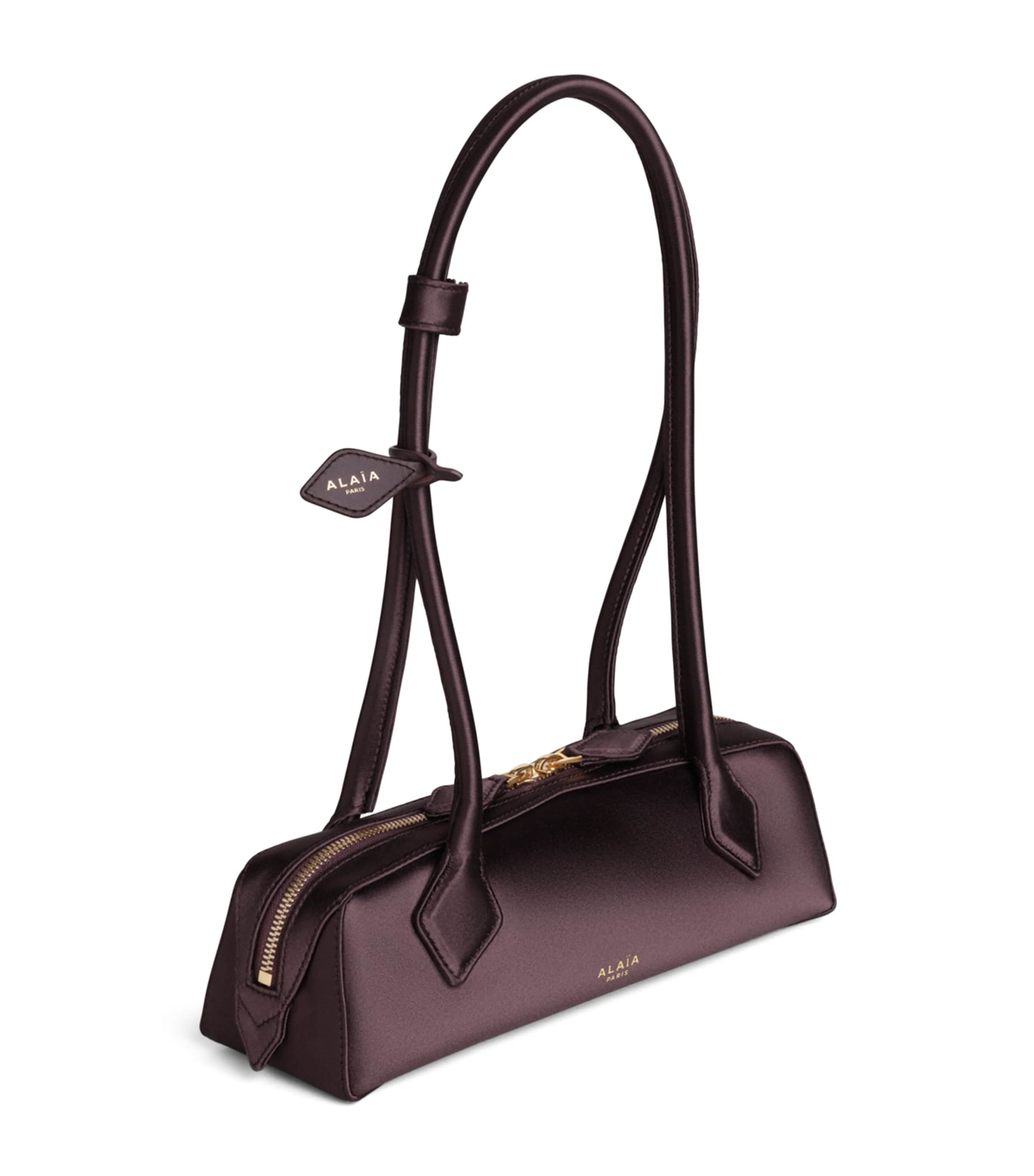 Alaïa Brown Small Satin Le Teckel Shoulder Bag | Harrods NL
