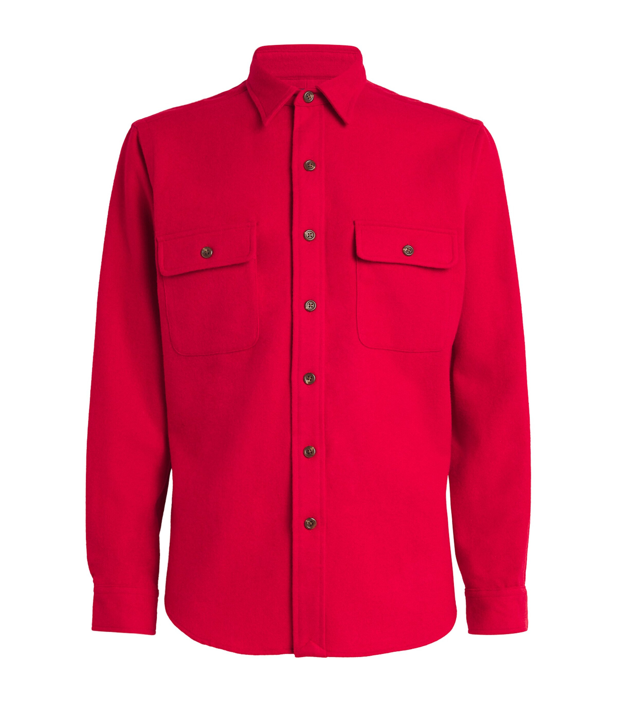 Polo Ralph Lauren Red Wool Twill Shirt | Harrods US