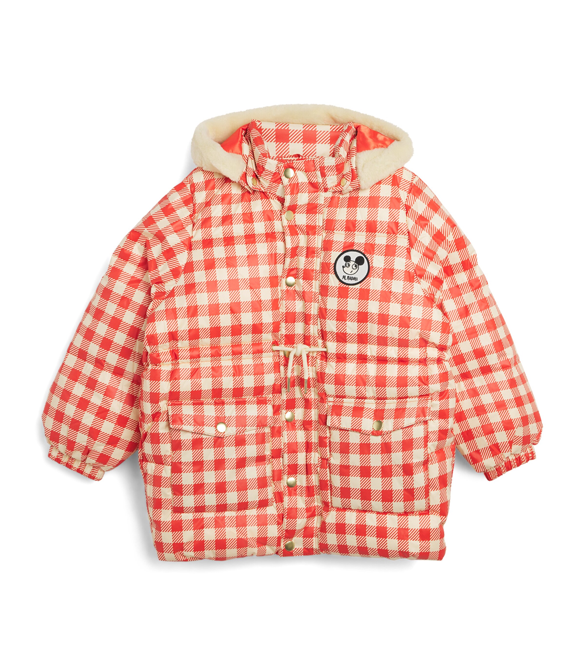 Mini Rodini Red Gingham Ritzratz Heavy Puffer Jacket (3-11 Years ...
