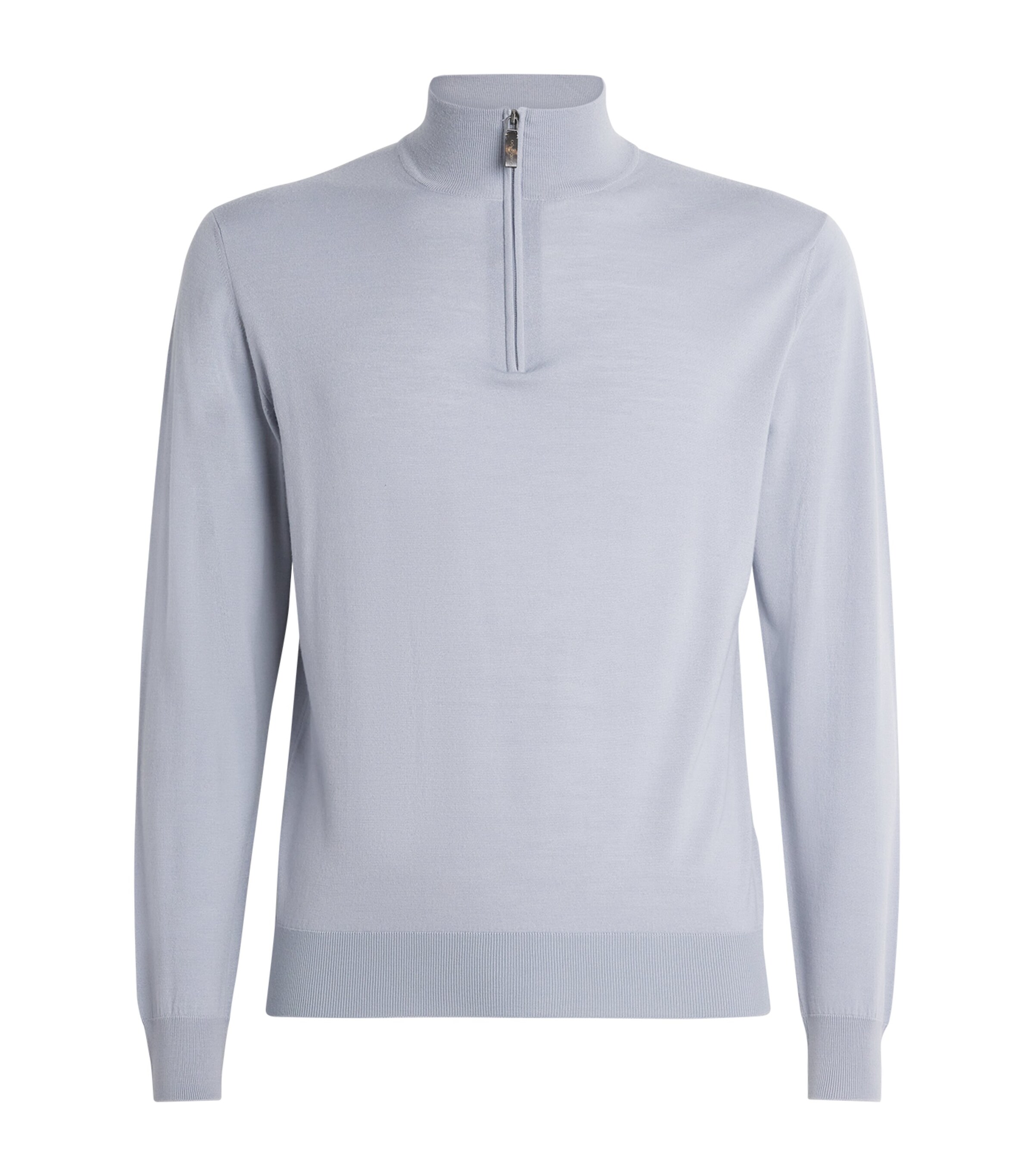 Colombo Blue Kid Wool Quarter-Zip Sweater | Harrods CH