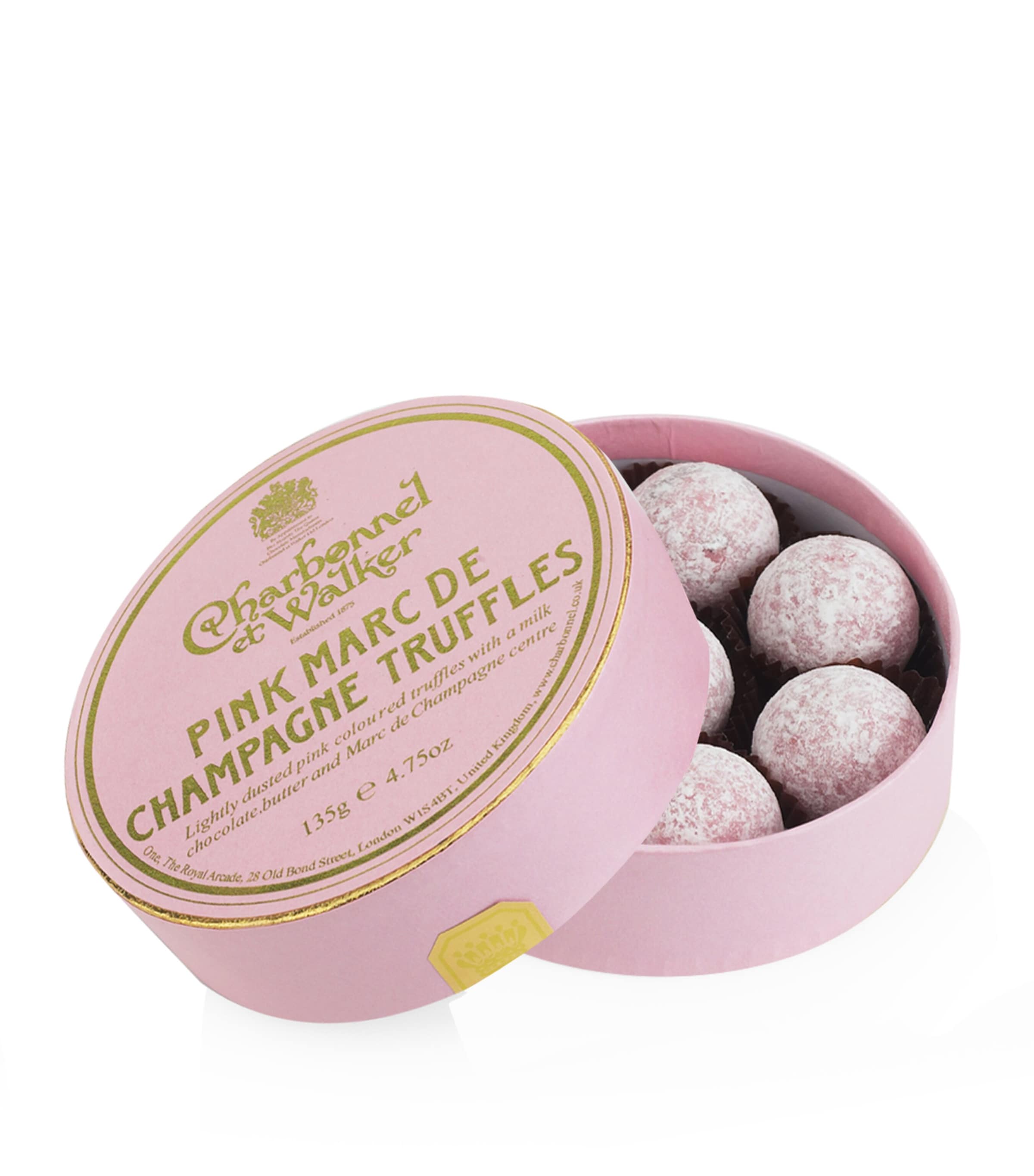 Charbonnel et Walker 8 Piece Pink Marc de Champagne Truffles (135g ...