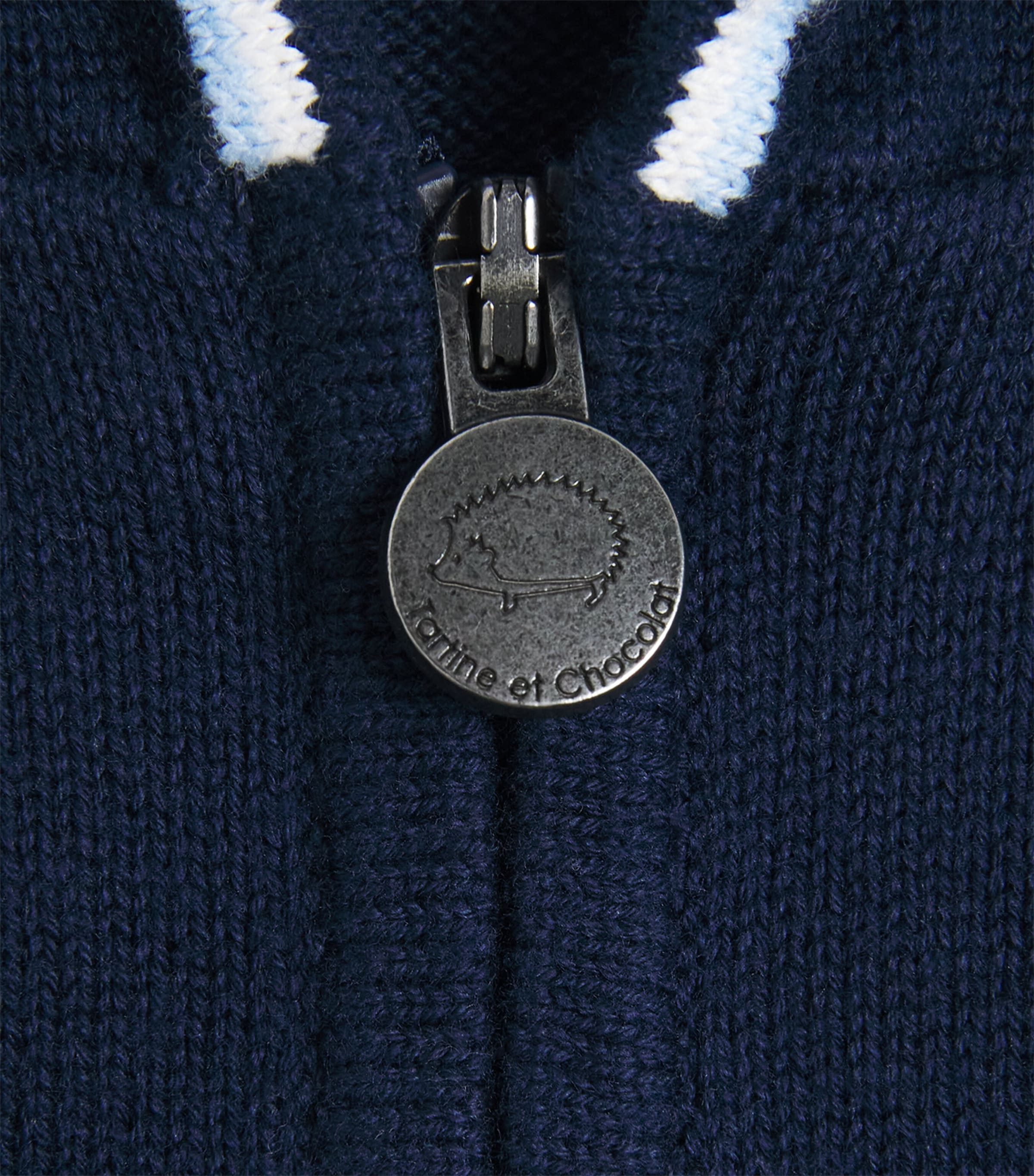 Tartine et Chocolat Navy Cotton Logo Zip-Up Hoodie (3 Months-4 Years ...
