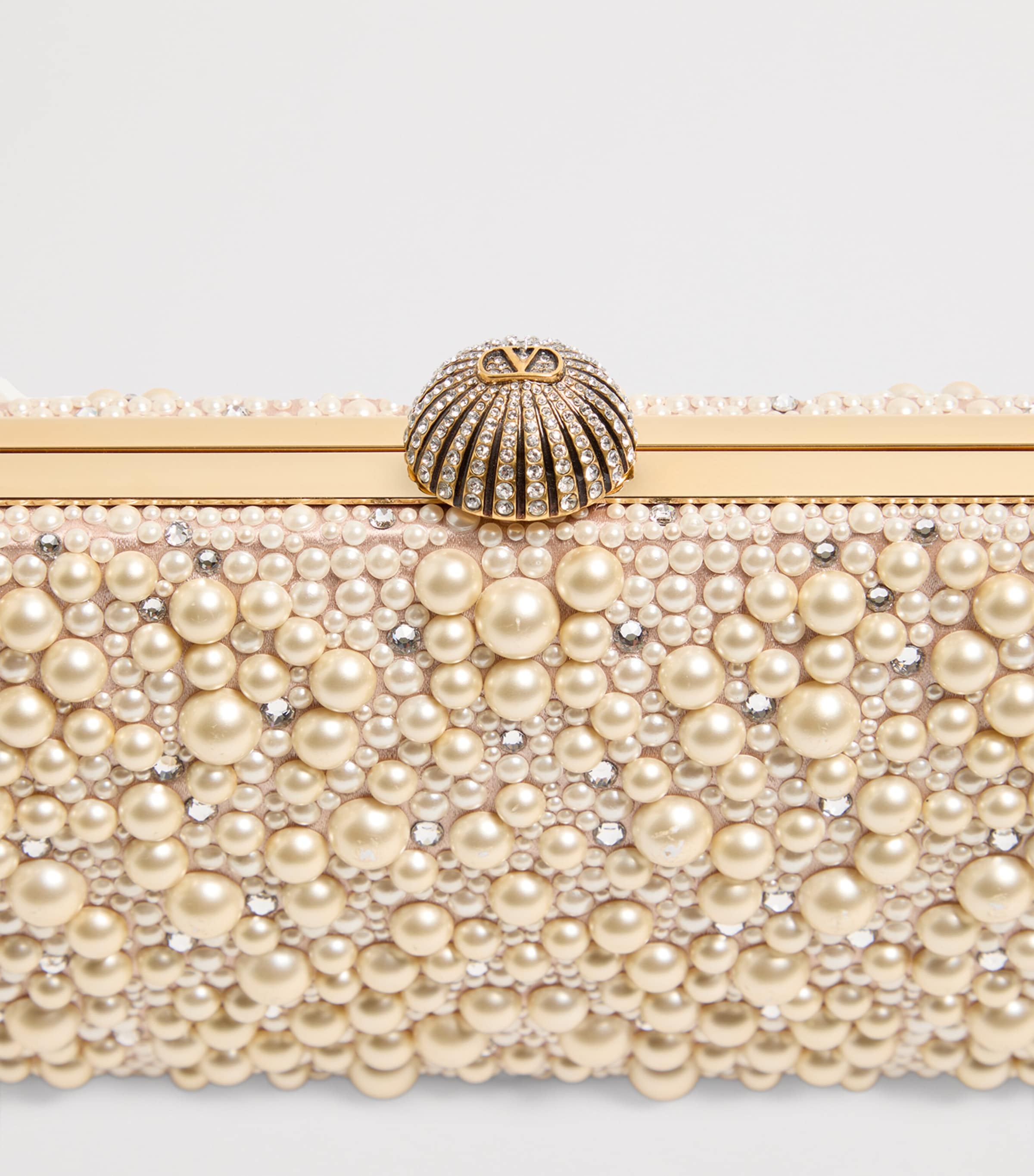 Valentino Garavani Ivory Beaded Carry Secrets Clutch Bag | Harrods CA