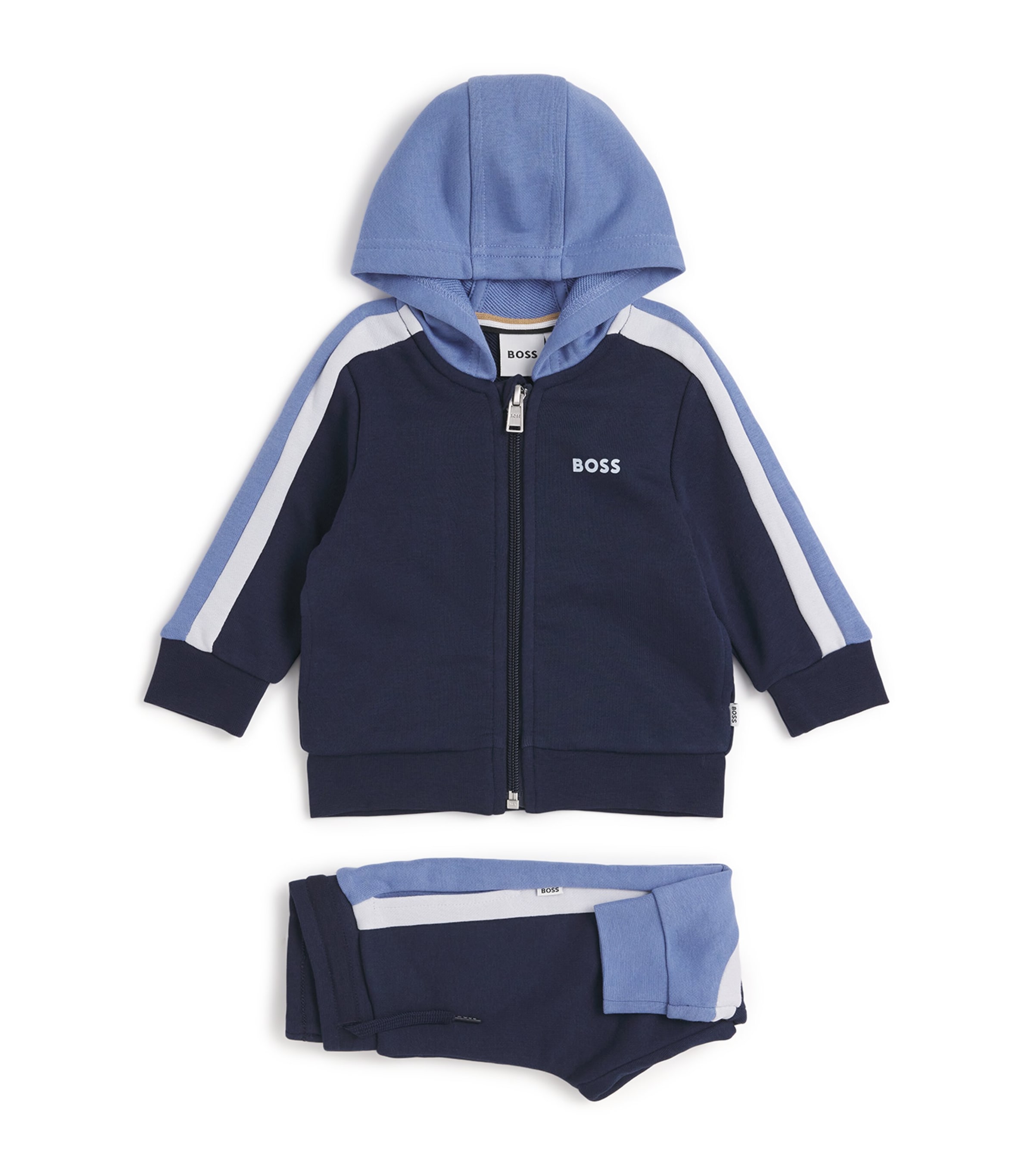 BOSS Kidswear Navy Hoodie and Sweatpants Tracksuit Set (3-36 Months ...