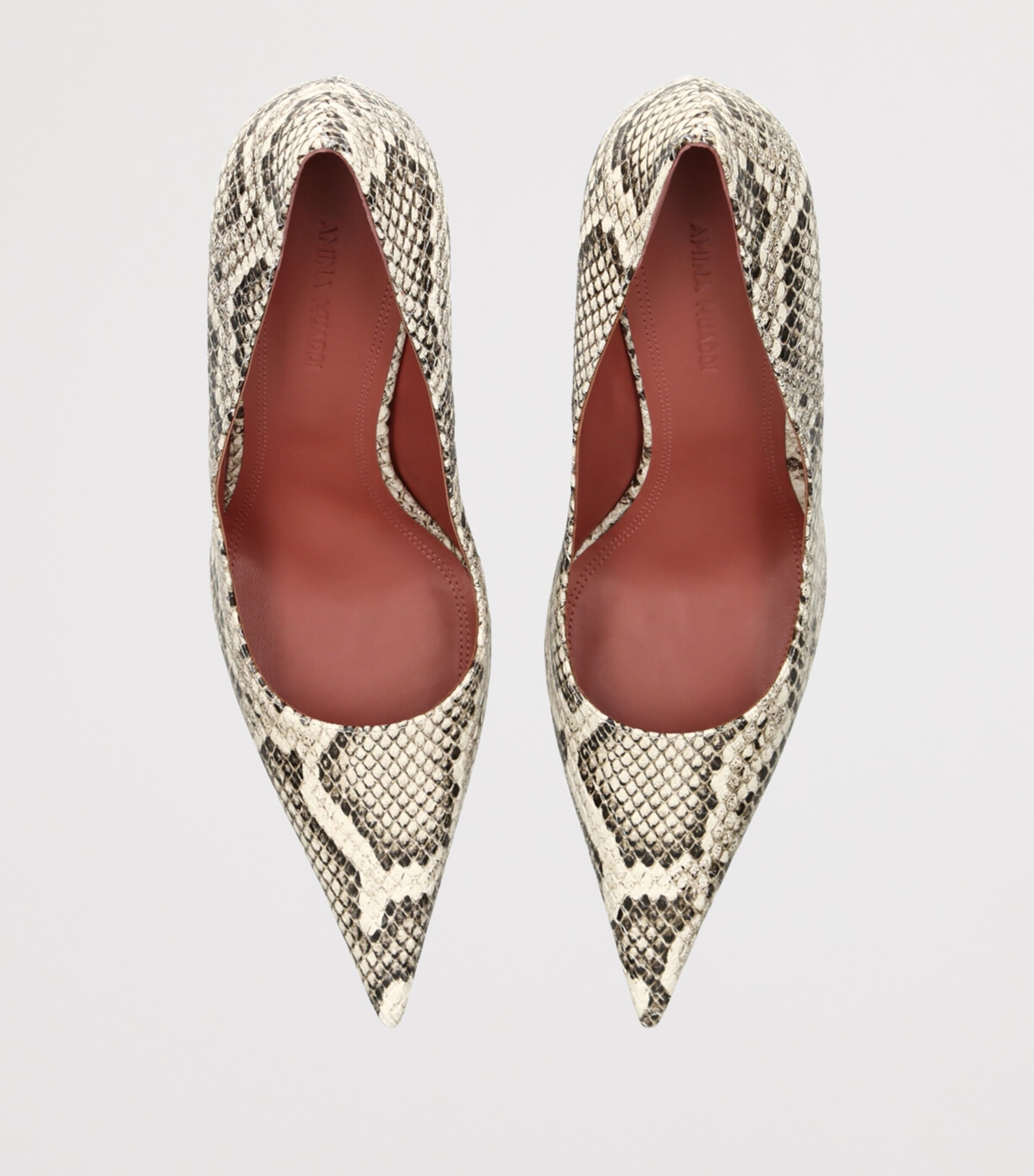 Amina Muaddi Beige Snakeskin Print Barbara Pumps 90 | Harrods US