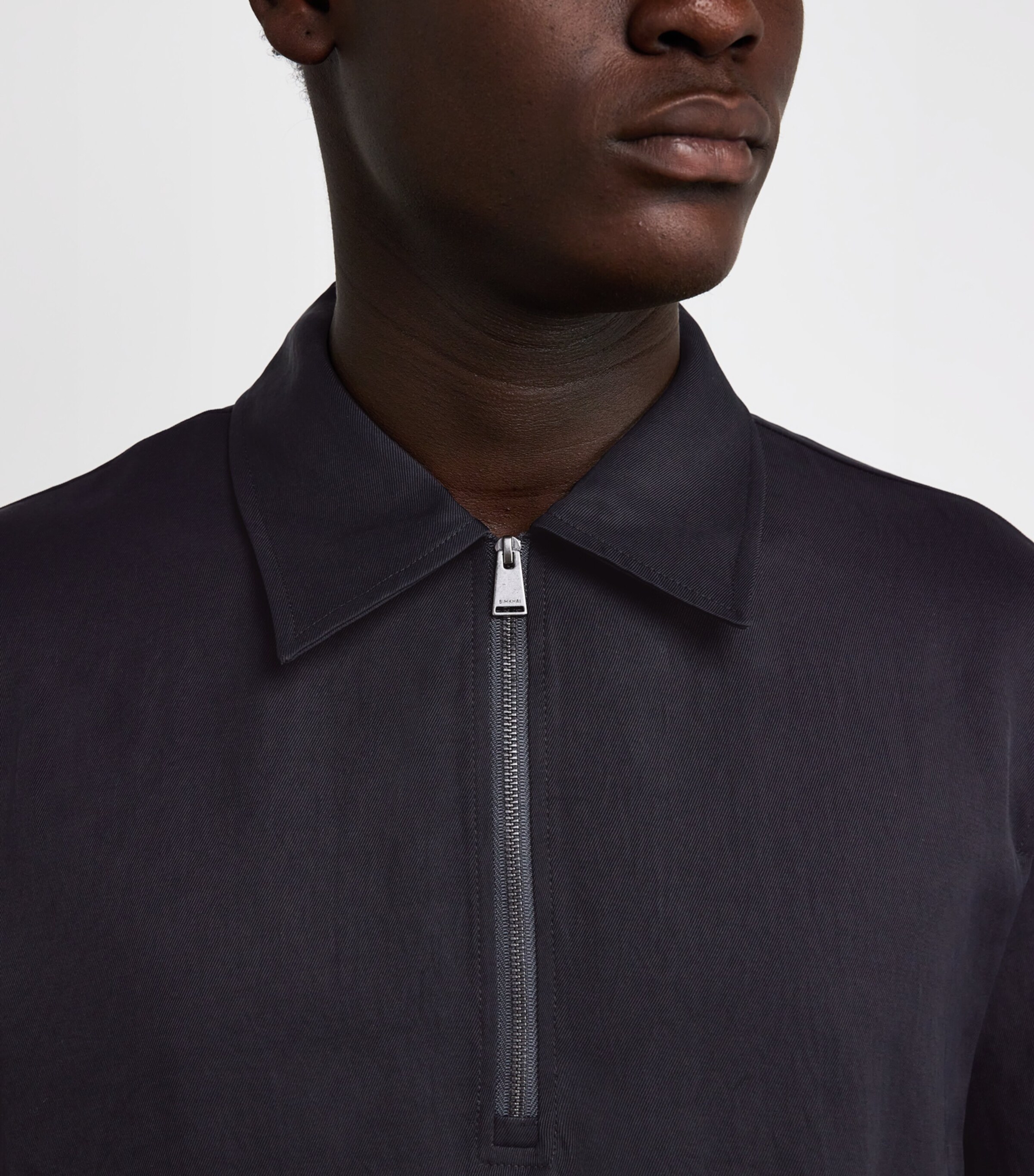 Simkhai Black Zip Ethan Polo Shirt | Harrods UK