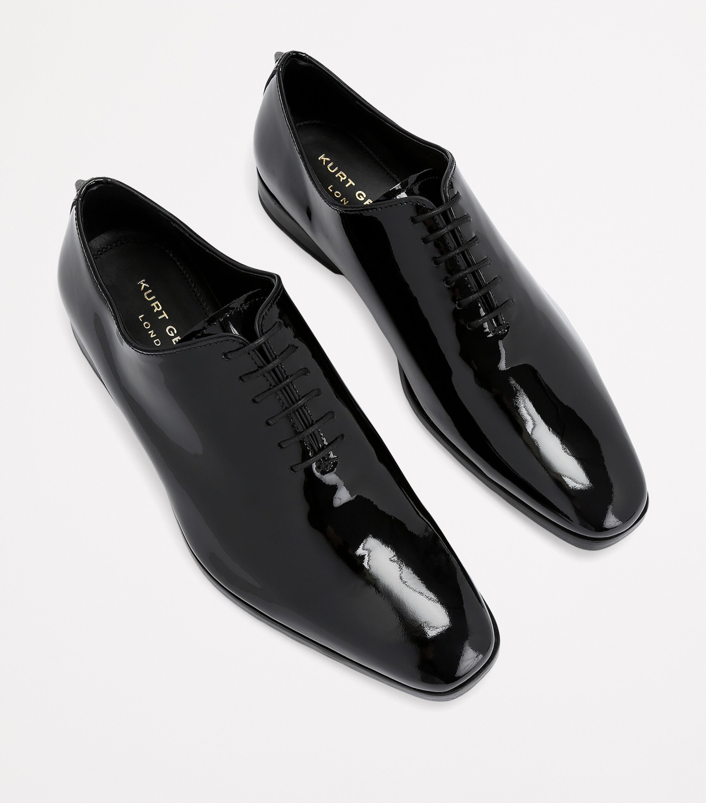 Kurt Geiger London Black Patent Leather Logan Oxford Shoes | Harrods US