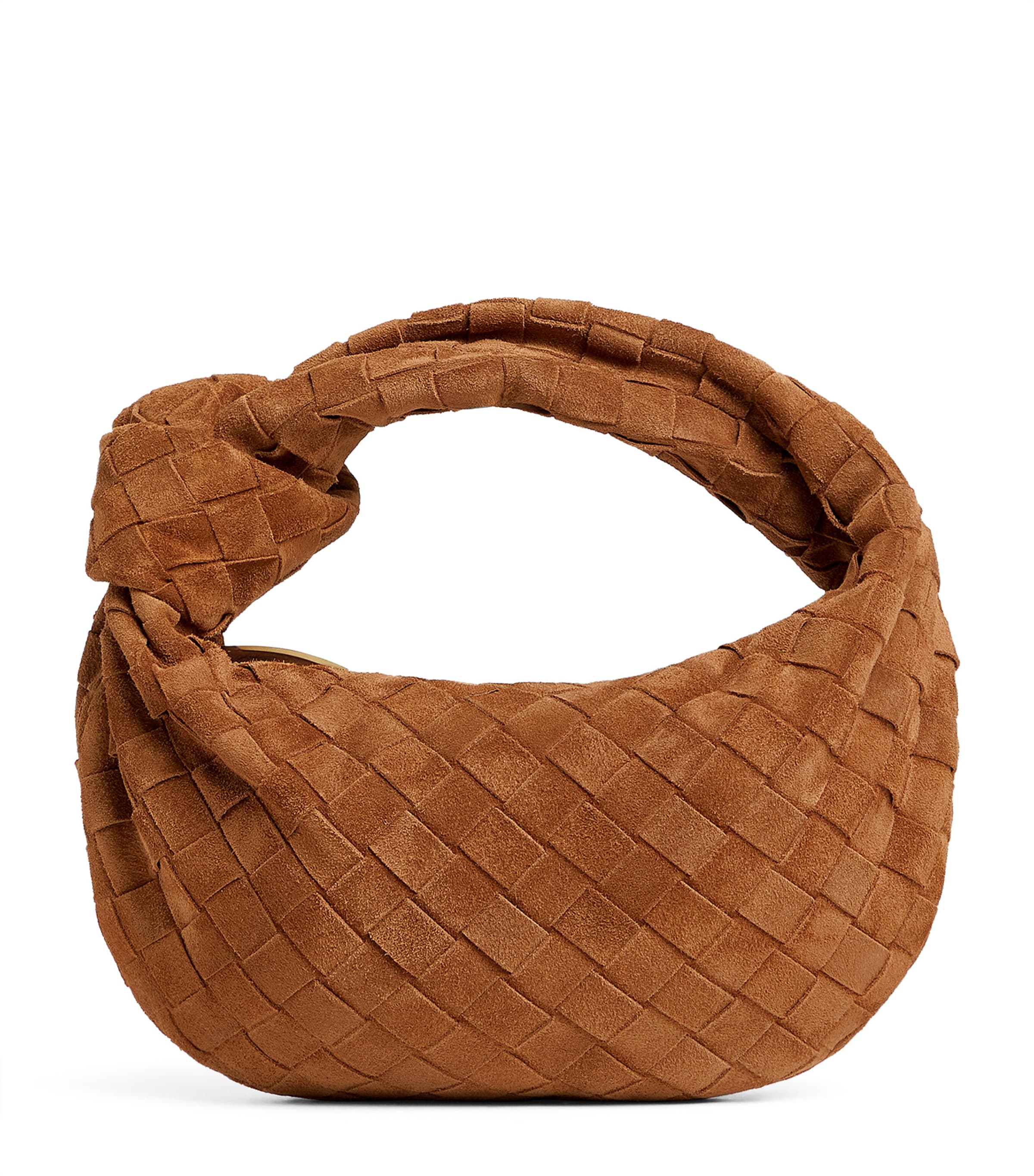 Bottega Veneta Brown Mini Suede Jodie Top-Handle Bag | Harrods CA