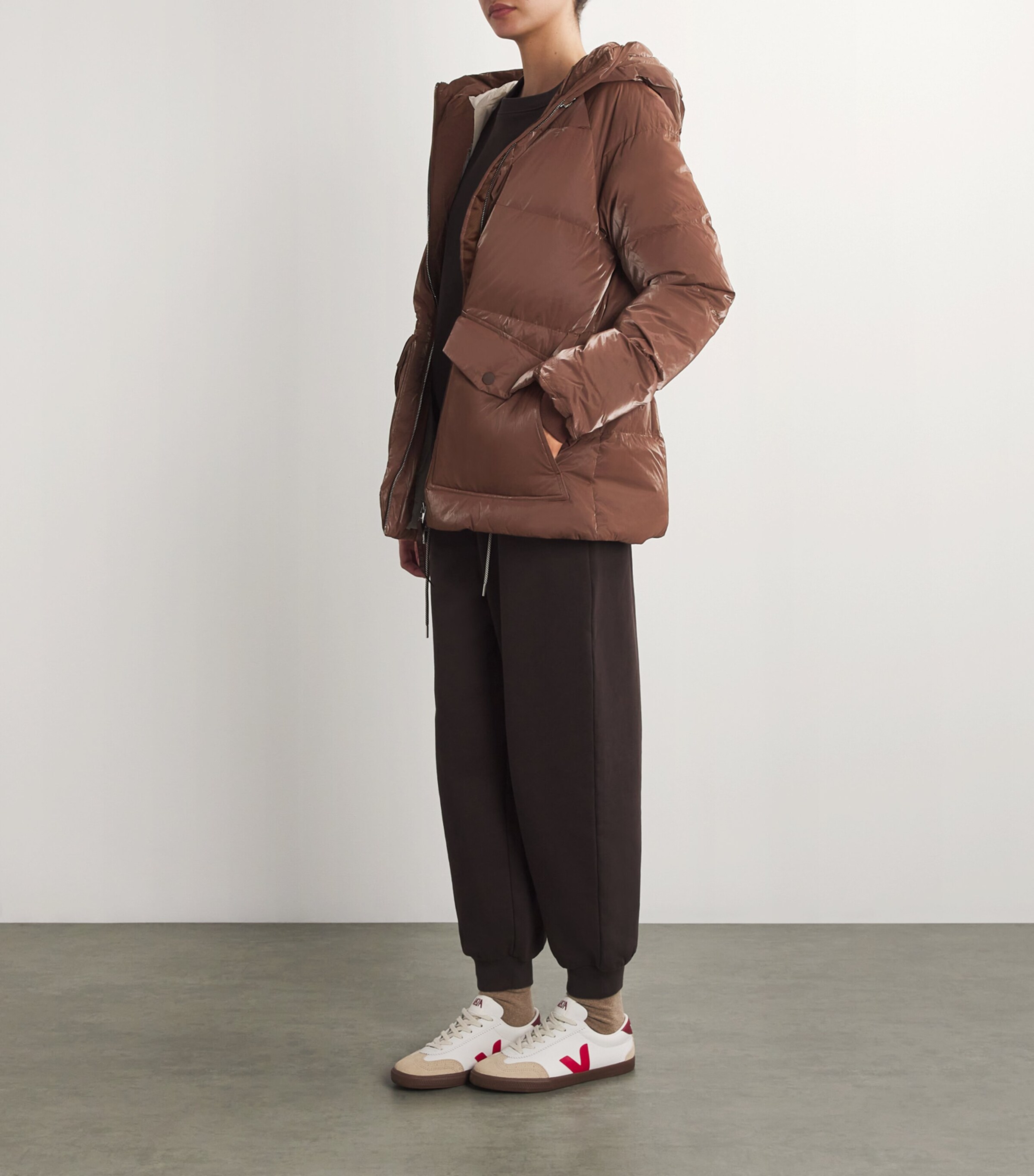 Varley Brown Down Fullerton Puffer Jacket | Harrods UK