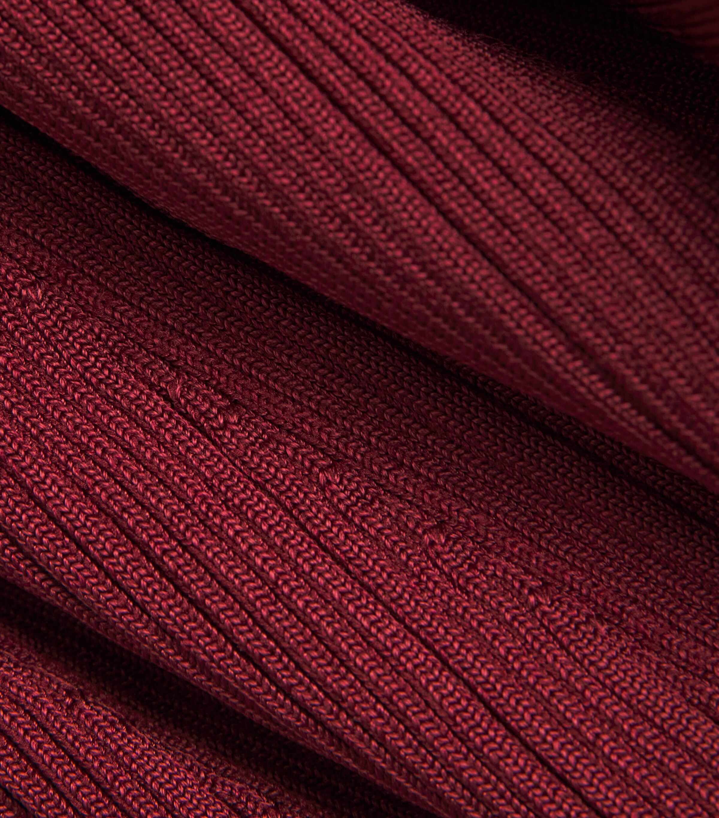 Self-Portrait Burgundy Rib-Knit Midi Dress | Harrods CA