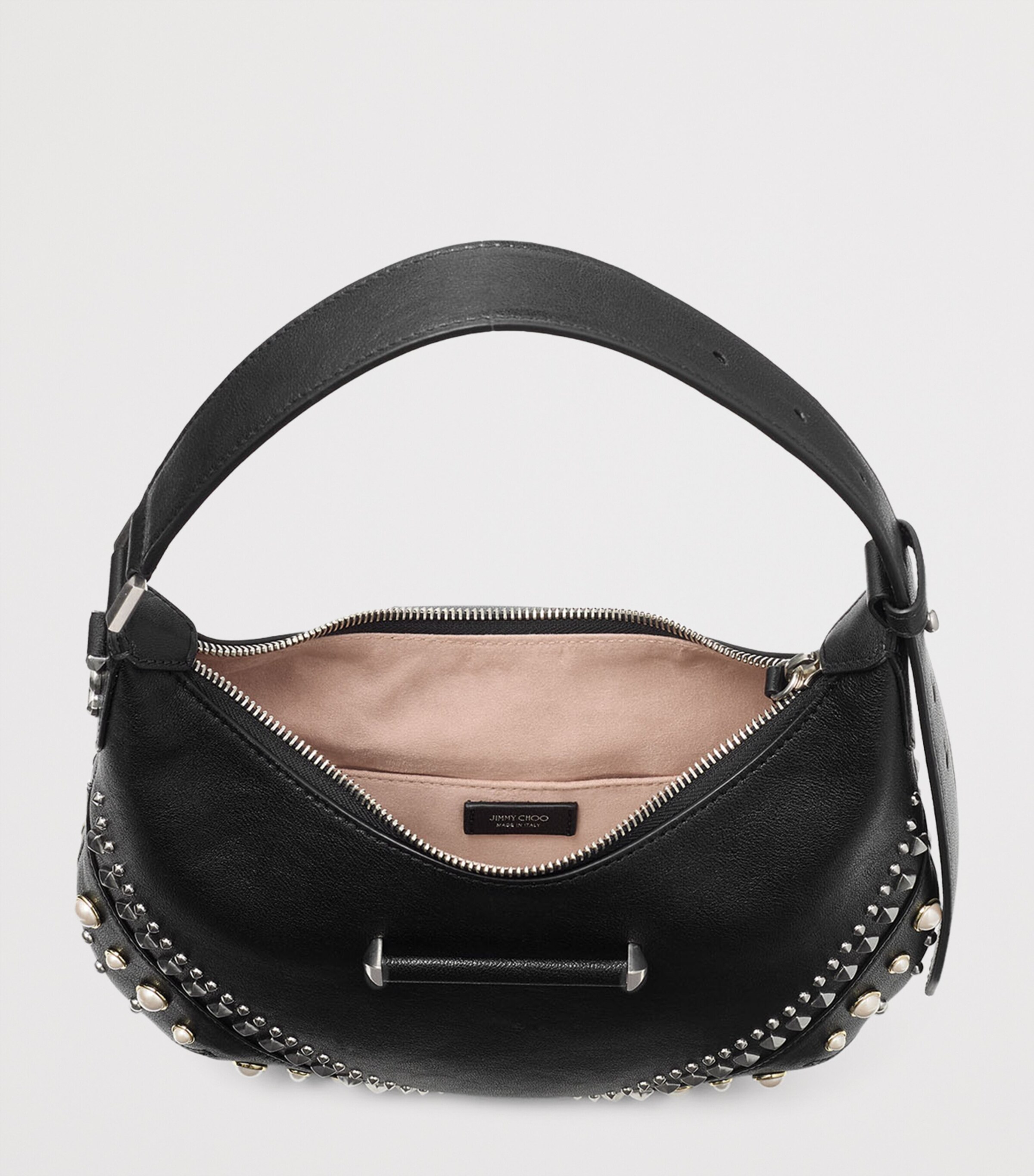 Jimmy Choo Black Small Studded Leather Bar Shoulder Bag | Harrods DE